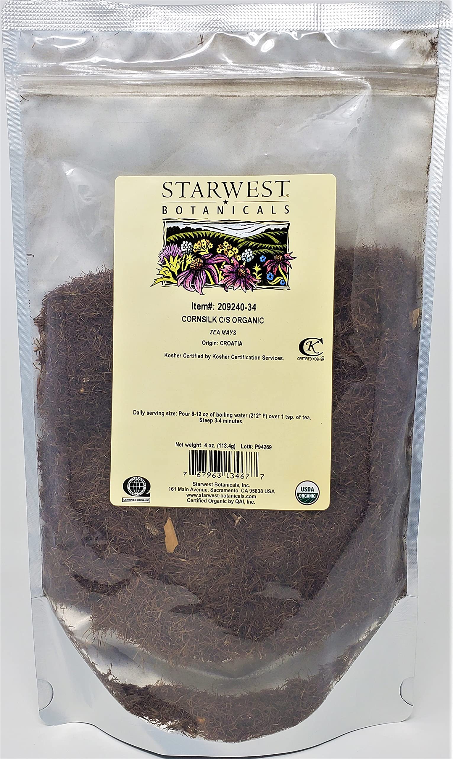 Amazon.com : Starwest Botanicals Organic Cornsilk Cut & Sifted, 4 ...