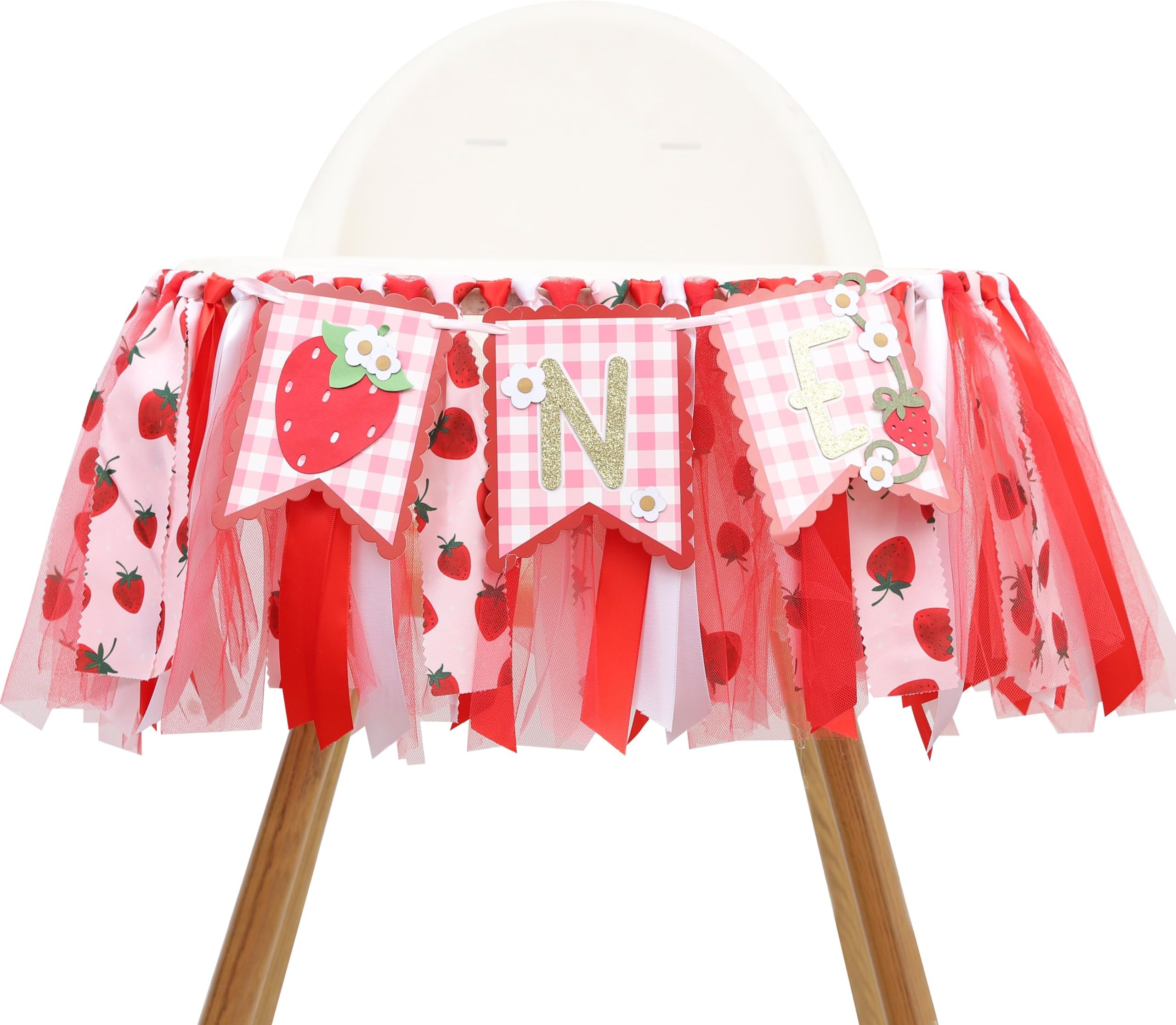 Amazon.com: Strawberry One High Chair Banner - First Birthday Decorations, Sweet One High Chair ...