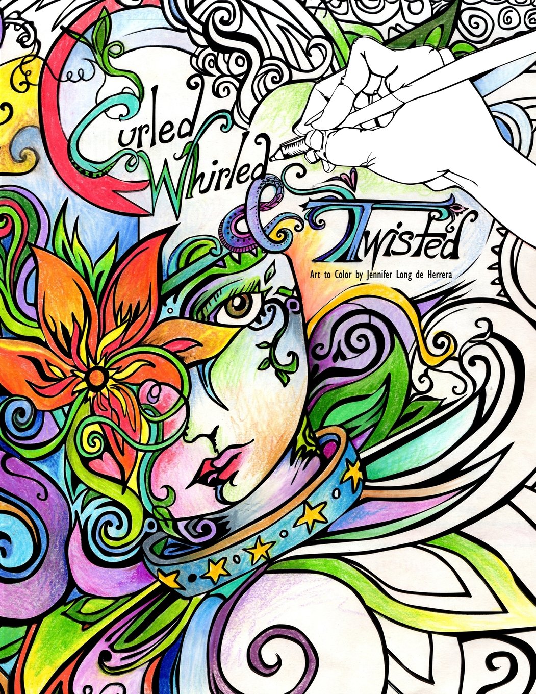Amazon.com: Curled, Whirled & Twisted: A Coloring Book: 9780692553756 ...