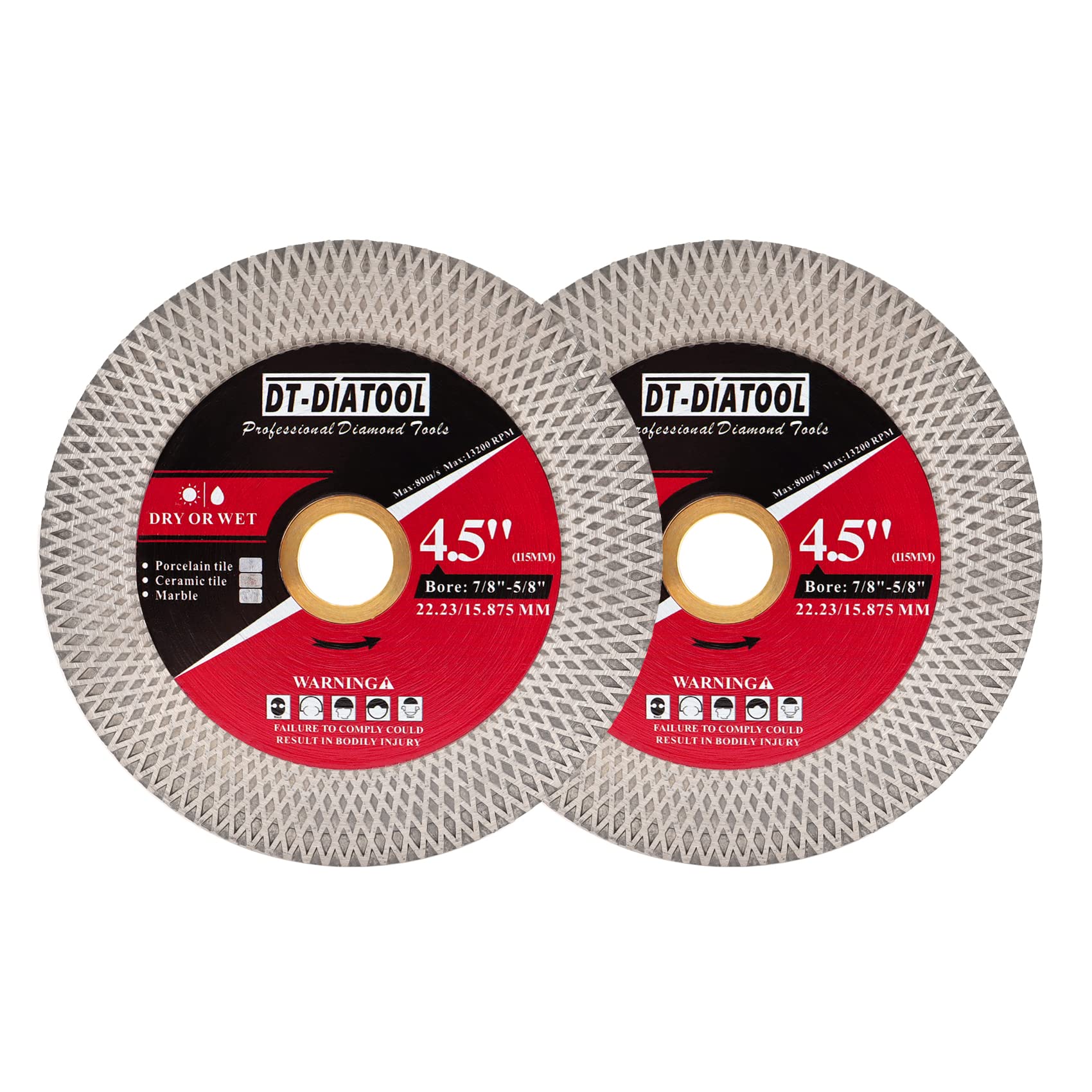 Snapklik.com : DT-DIATOOL Diamond Tile Blade 4-1/2 Inch 2 Pieces For ...