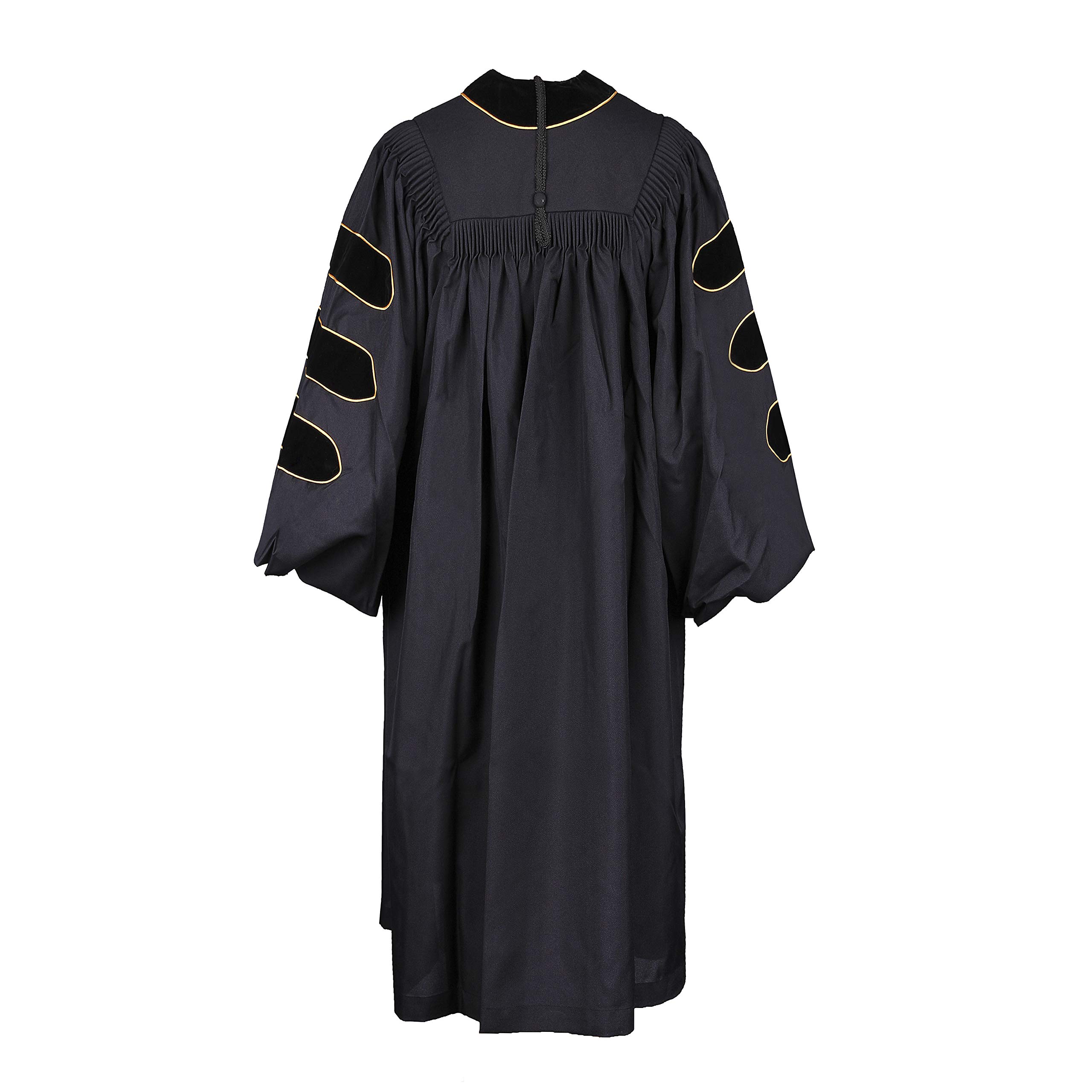 Unisex Deluxe Doctoral Graduation Gown and 8-Side Tam Package with Gold ...