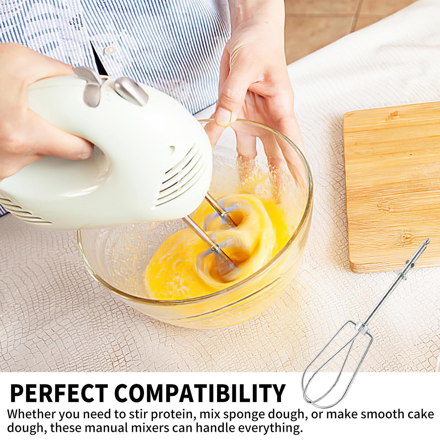 2 Pieces Replacement Egg Beaters, Electric Egg Beater Accessories ...