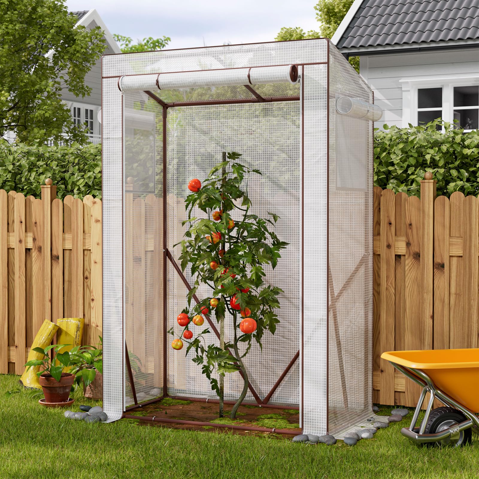 Small Window Greenhouse Tiny Sustainable Mini Greenhouse Pvc Cover