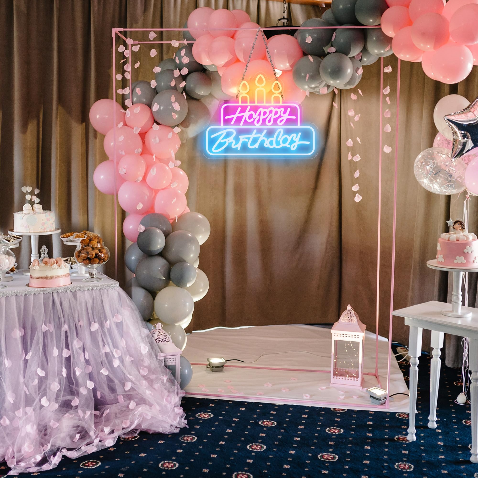 Snapklik.com : 16x12 Happy Birthday Neon Sign For Wall Decor - Dimmable ...