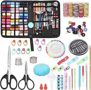 Amazon.com: Glarks 215Pcs Sewing Kit, Multifunctional Sewing Supplies ...