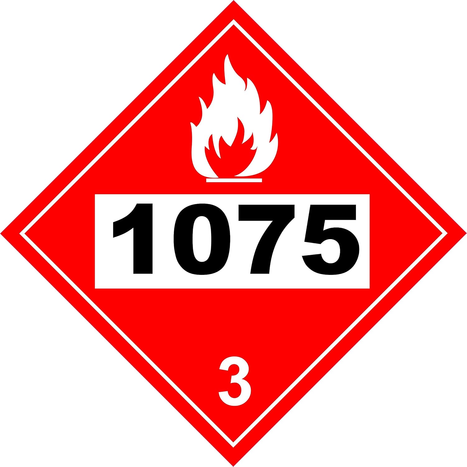 Amazon.com: INDIGOS UG - Sticker - Safety - Warning - UN # 1075 ...