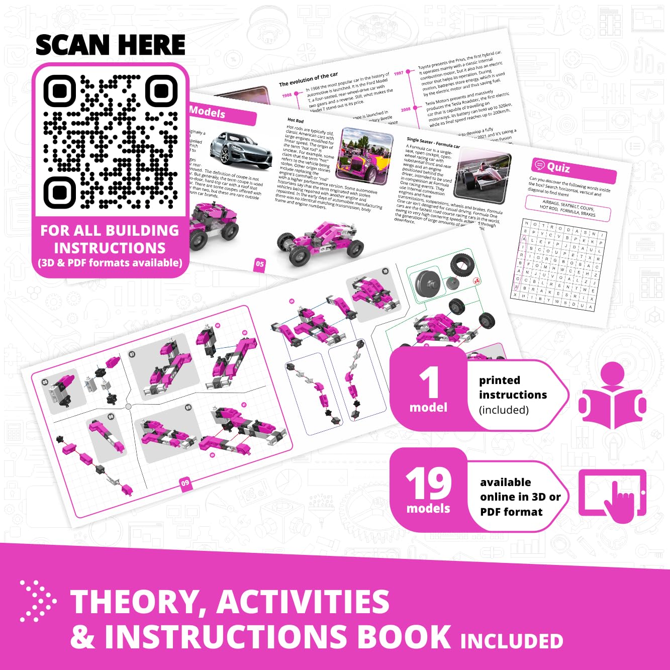 Snapklik.com : Maker Girl, 20-Model Set, Engineering Kit For Girls 7 ...