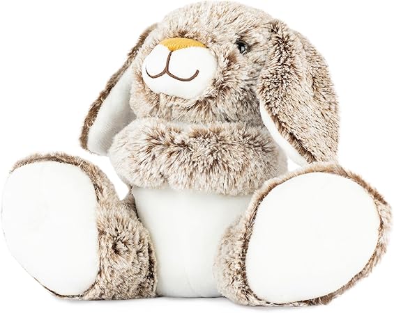 Amazon.com: GOGOPO Sitting Rabbit Stuffed Animal | Fluffy Burrow Bunny ...