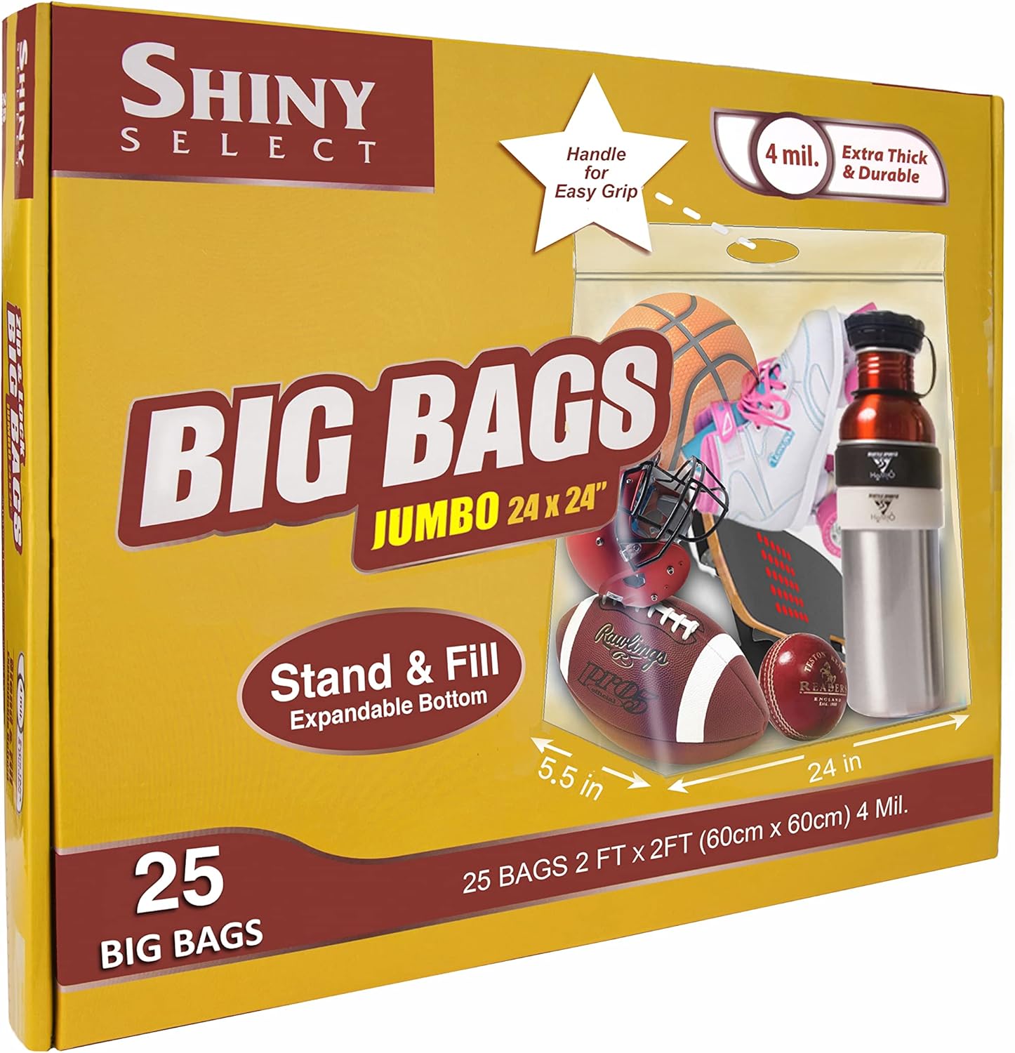 Amazon.com: [25 BAGS] Jumbo Size Extra Large BIG Zipper Storage Bags ...