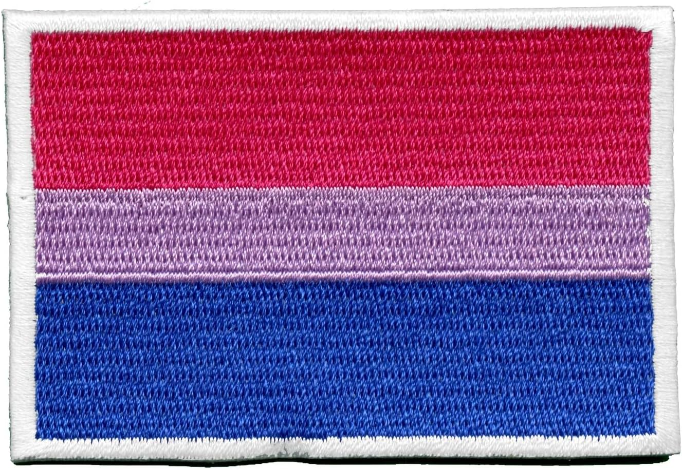 Amazon.com: Bisexual Pride Flag Patch Bi Support Embroidered Iron On : Arts, Crafts & Sewing