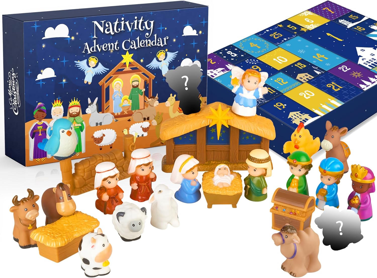 Calendario de Adviento de Navidad 2023 para niños, juego de historia de ...