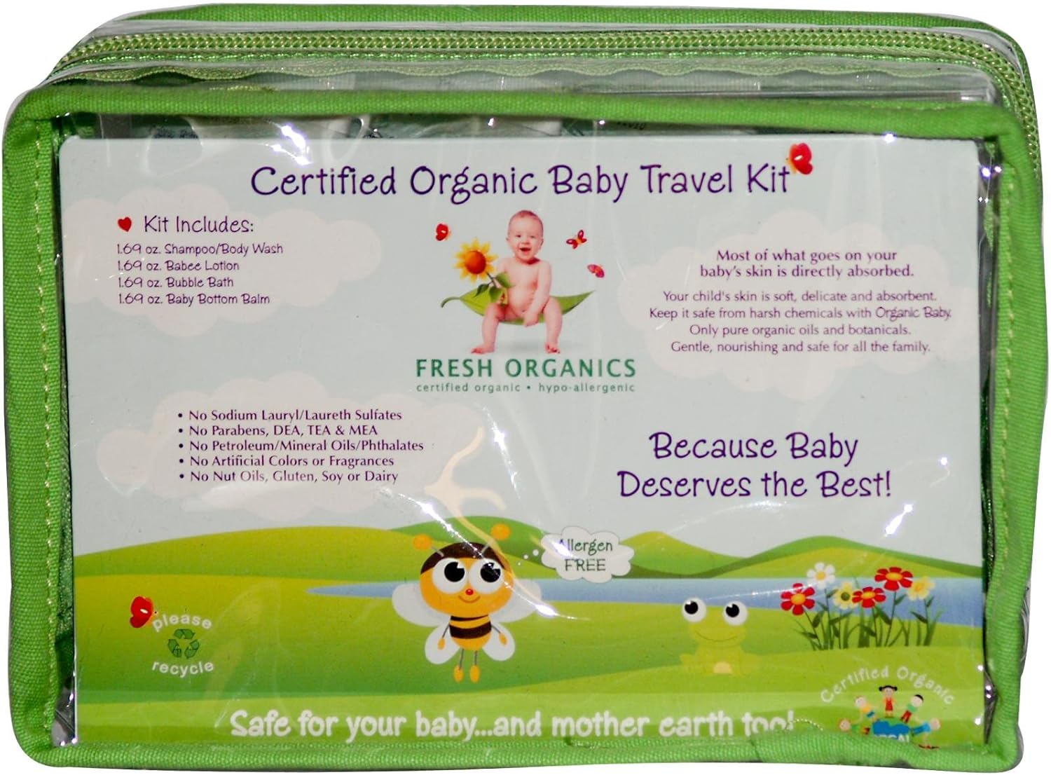 Amazon.com : Organic Baby Travel Kit 1 Kit : Baby Bathing Products ...