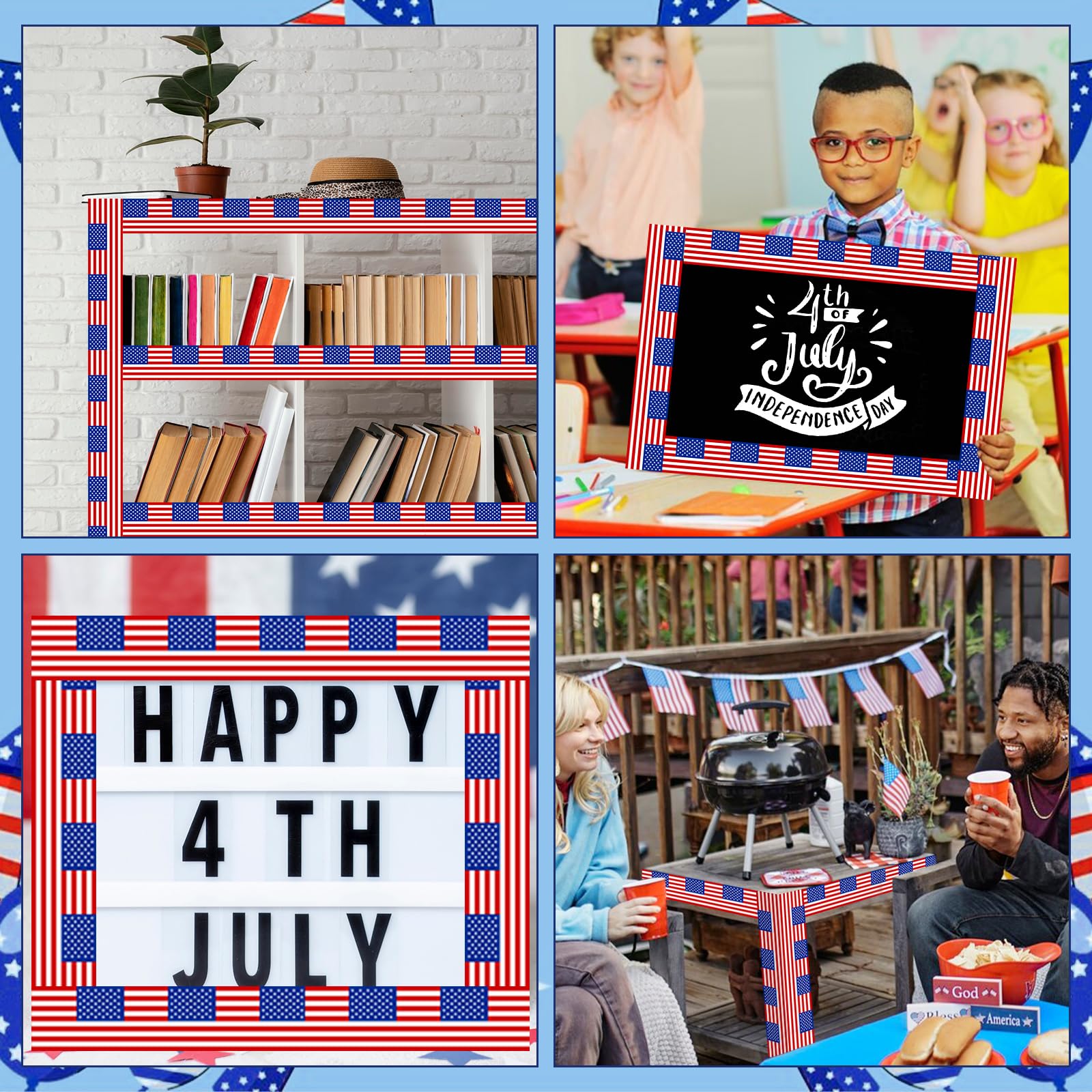 Snapklik.com : 32.8 Feet 4th Of July Bulletin Board Borders, American ...