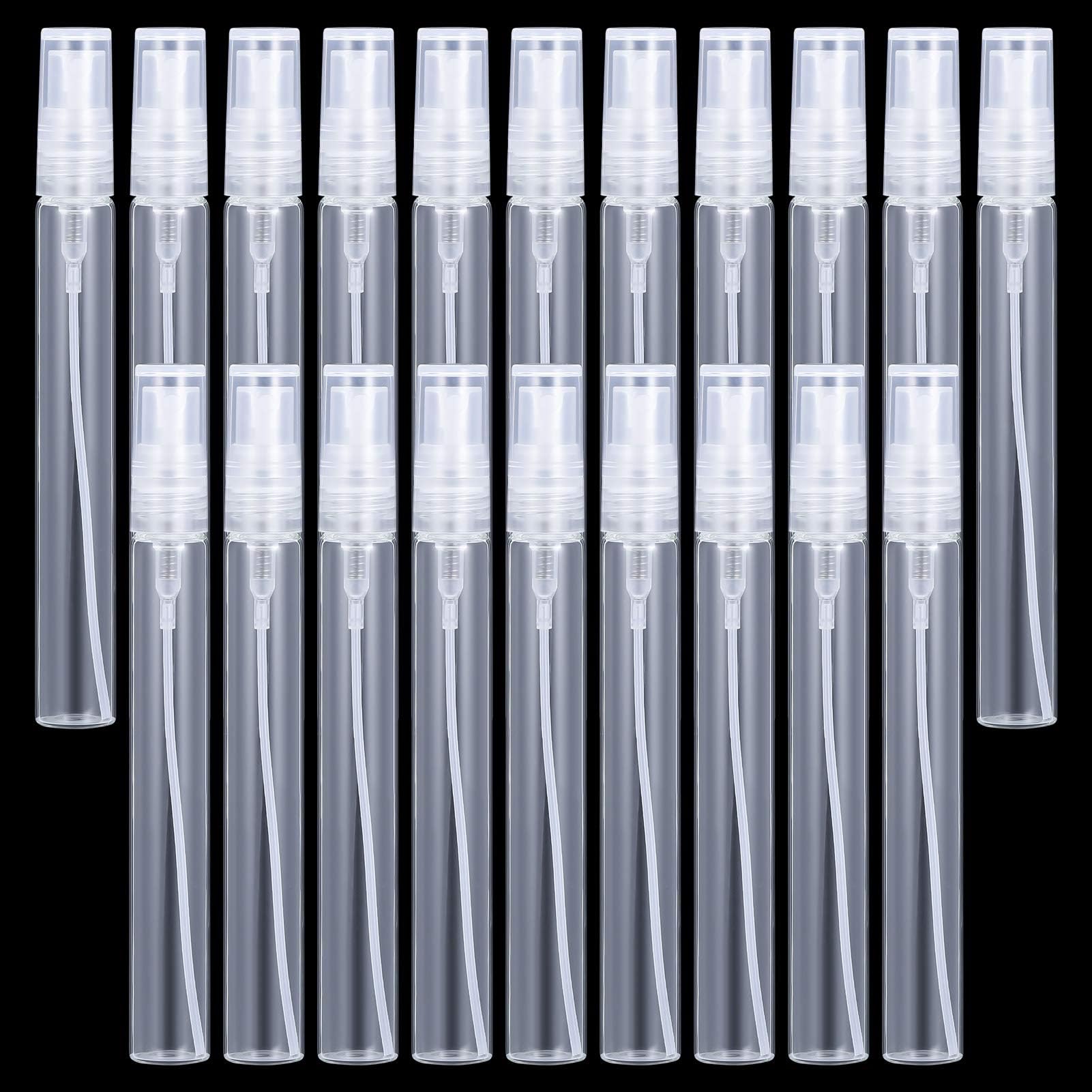 Apstaqeoo 10Pcs, 5Ml Empty Glass Spray Bottles with Scale - Clear Mini ...