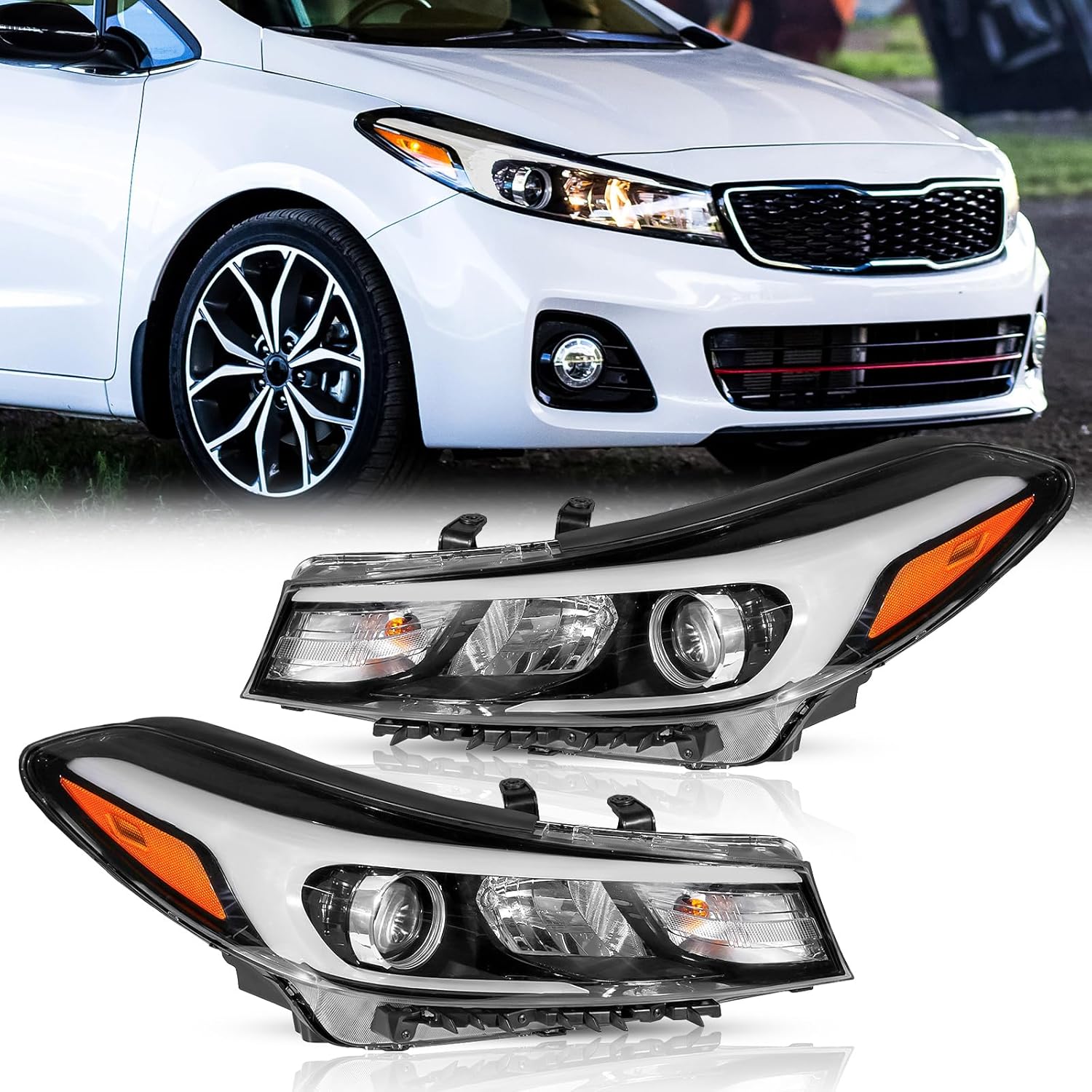 Amazon.com: TODO Headlights Assembly without LED DRL Compatible with ...
