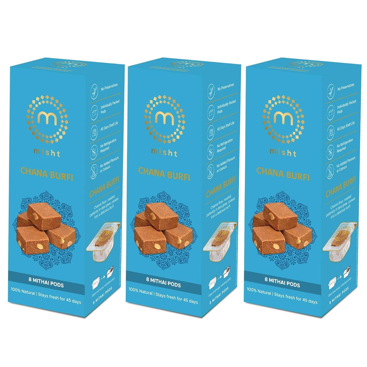 Misht Chana burfi ( Pack of 3 ) : Amazon.in: Grocery & Gourmet Foods