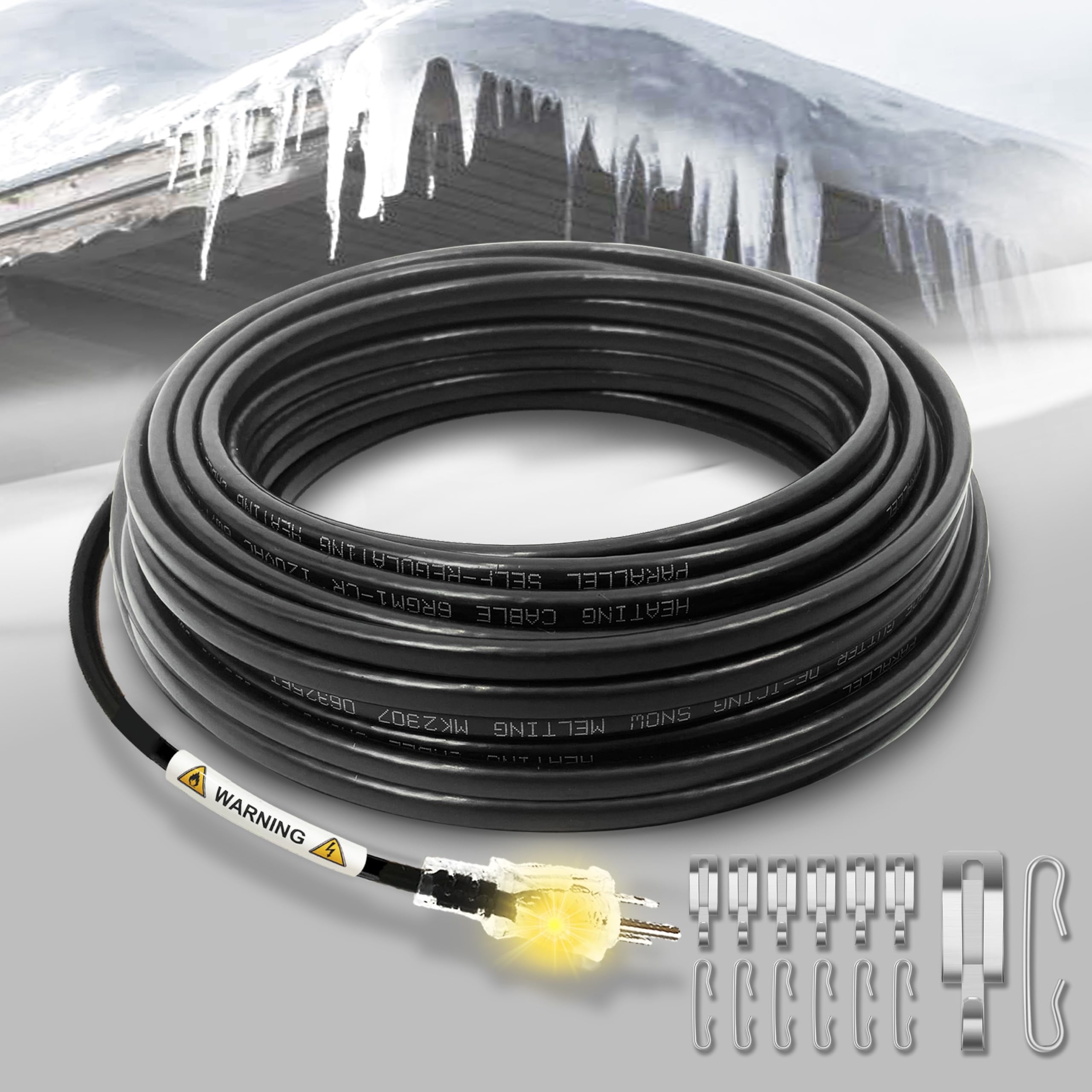 Amazon.com : SnulyHeet 50 Ft. 120 V Ice Dam &Pipe Freeze Protection ...