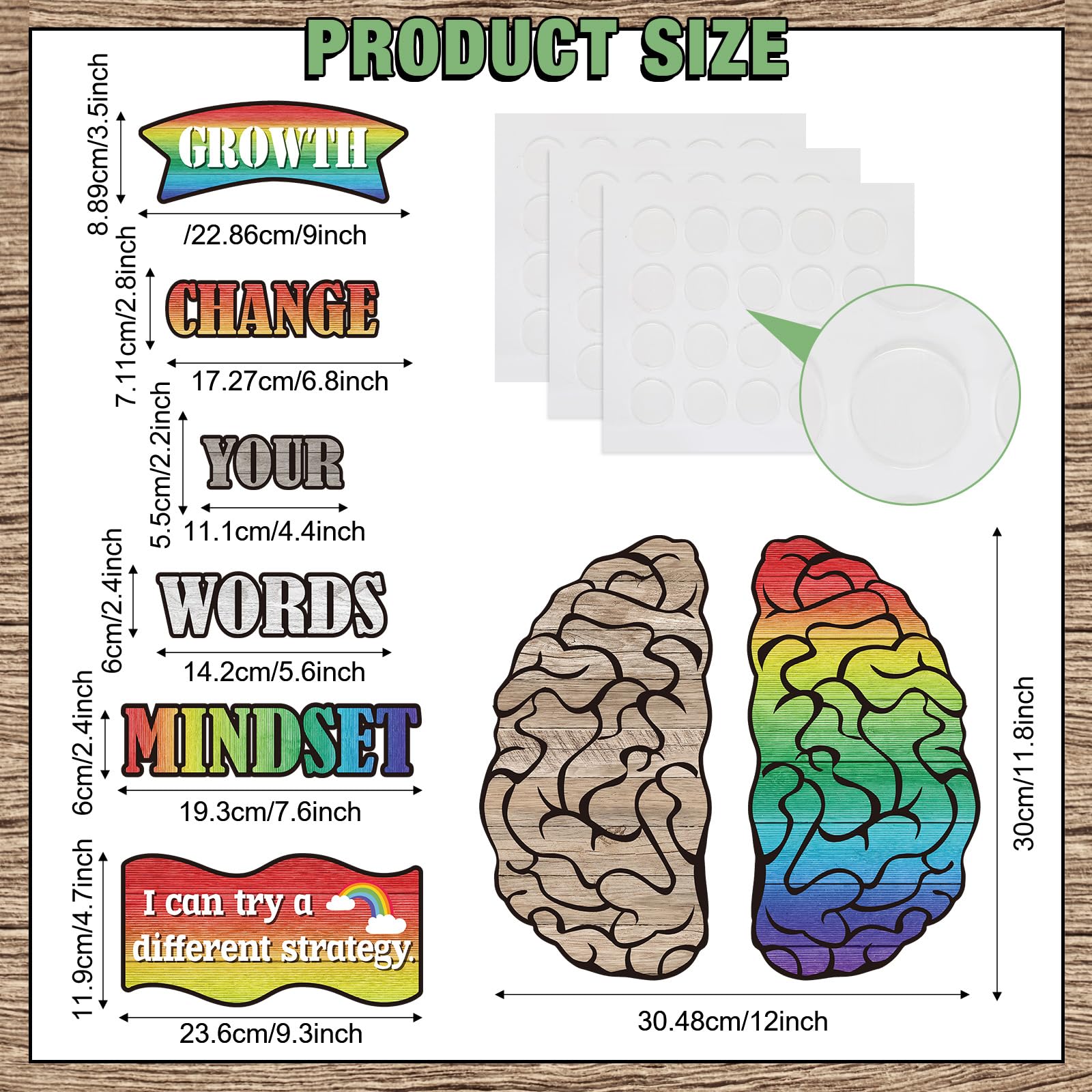 Snapklik.com : Tenare Mindset Posters Bulletin Board Set Motivational ...