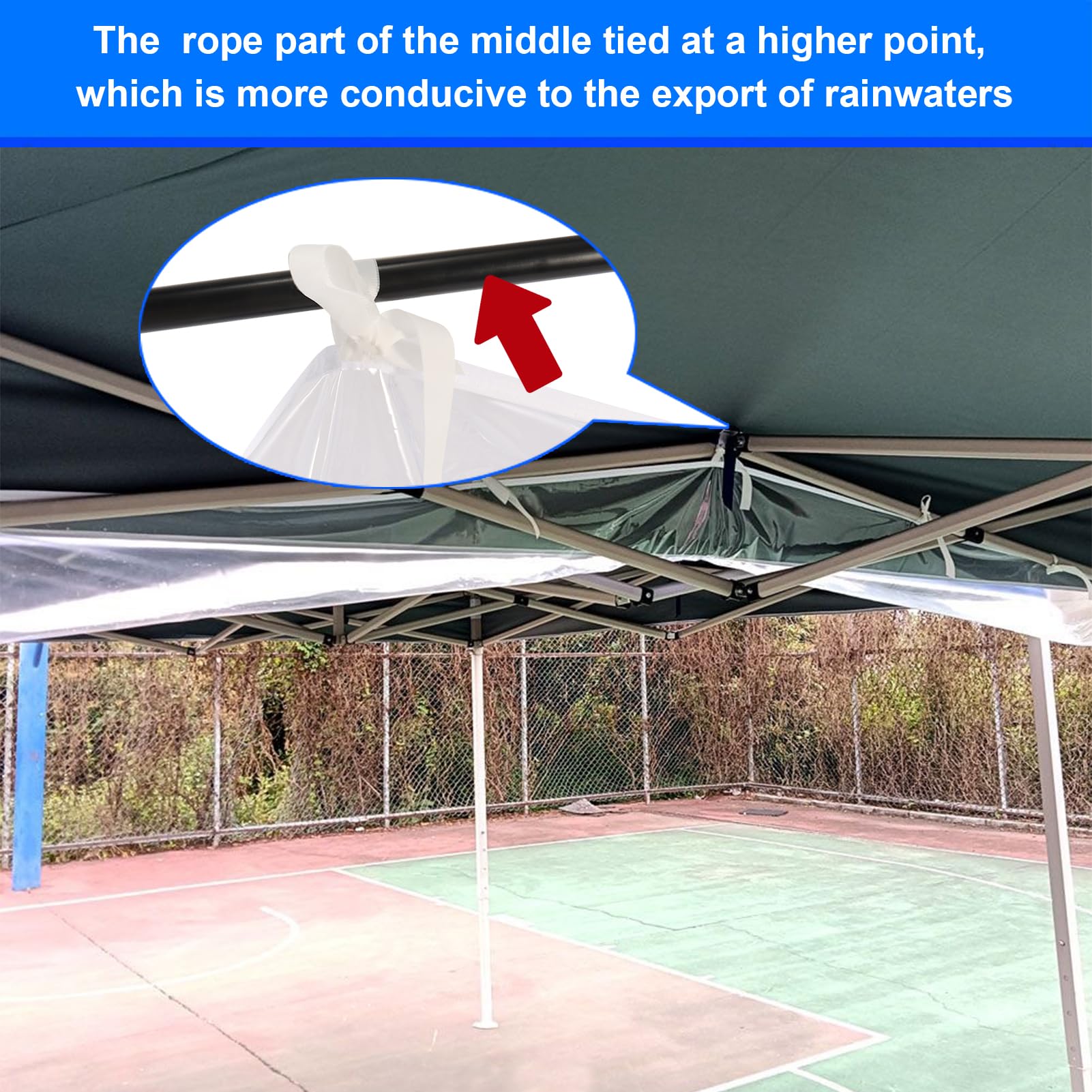 Snapklik.com : Niuyhe Canopy Rain Gutters, Vinyl PVC Tent Rain Gutter ...