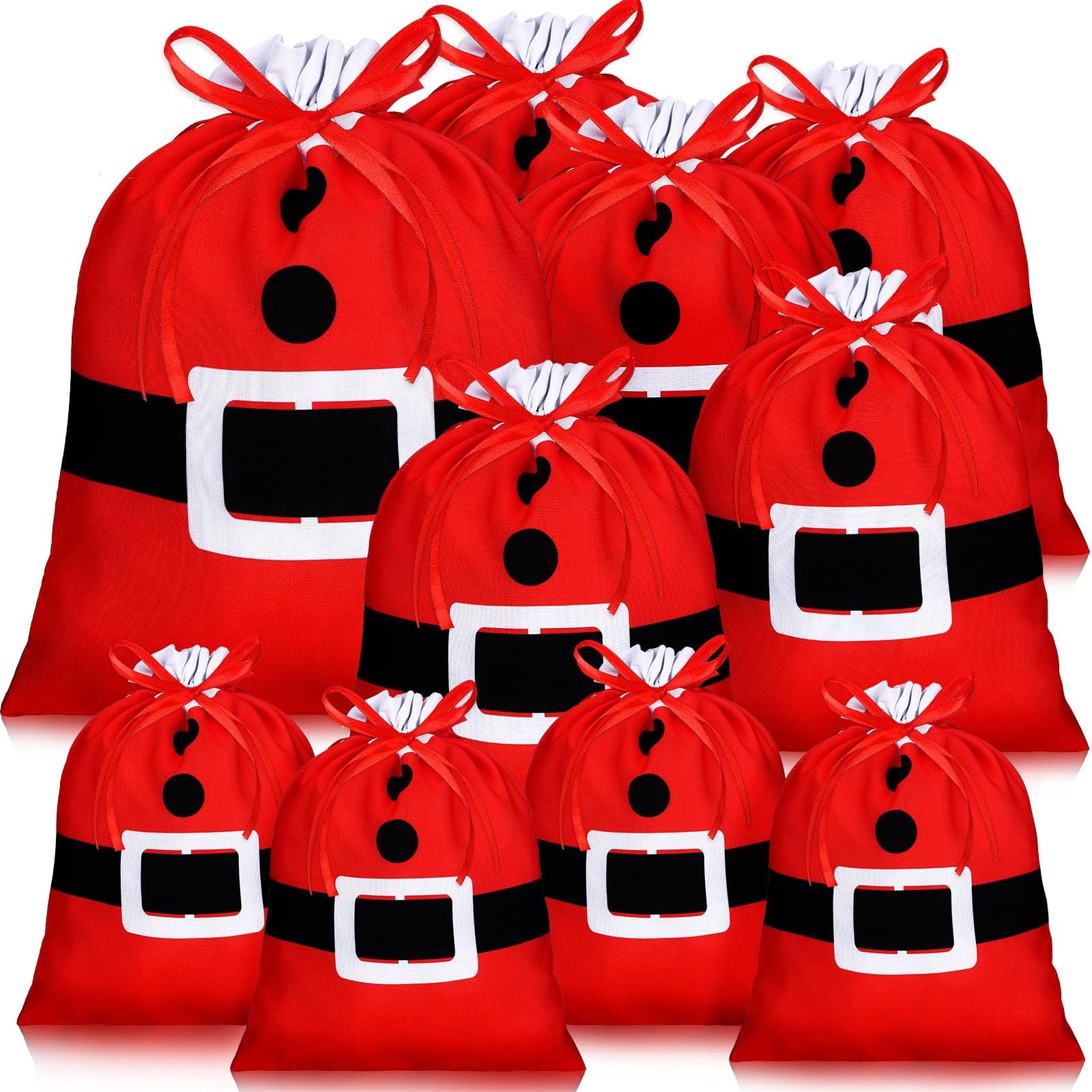 Amazon.com: PREXTEX Santa Claus Christmas Gift Bags, 12 Pack - 7 Inch ...