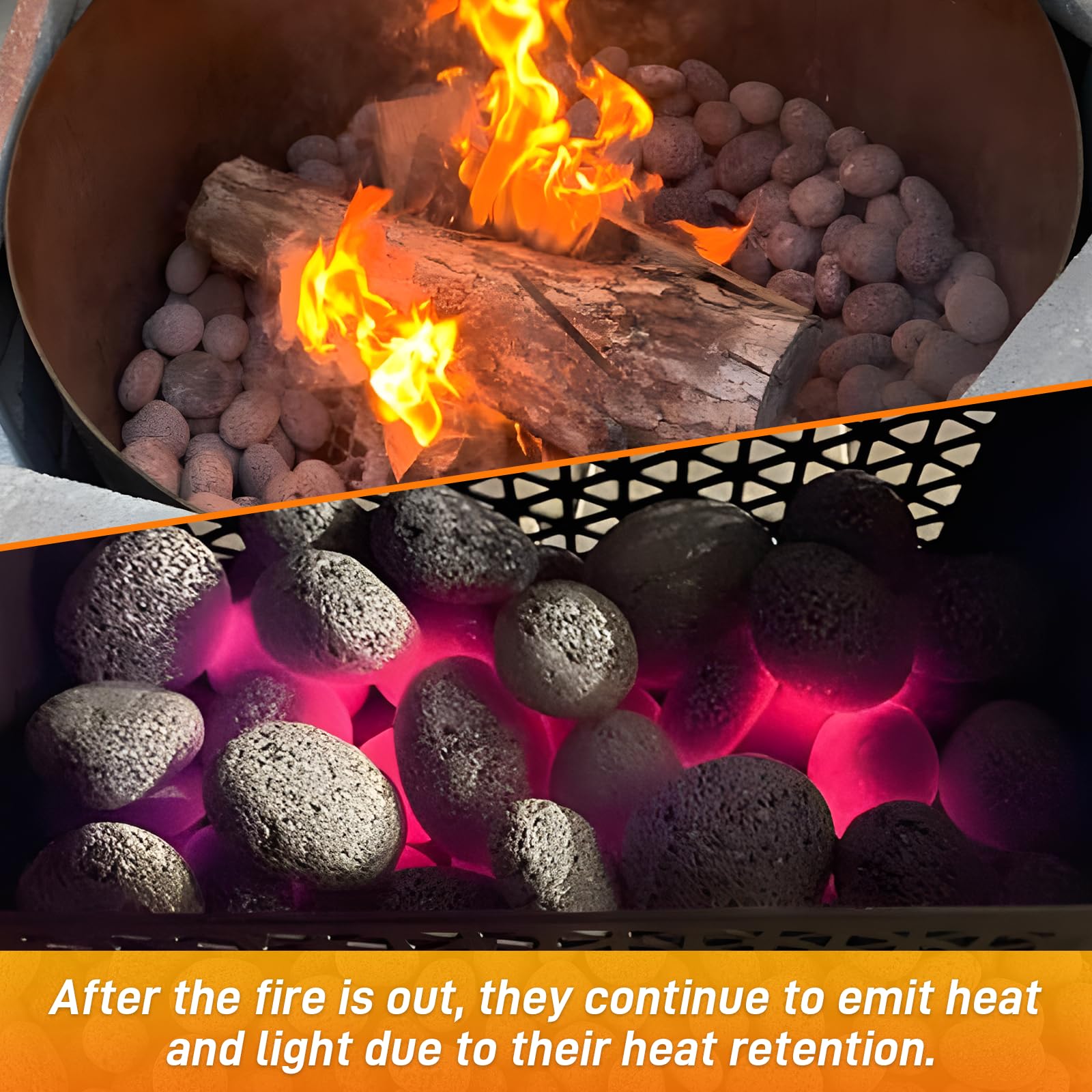 Snapklik.com : 45 Lb Lava Rocks For Fire Pit,1"-2" Natural Pebbles ...