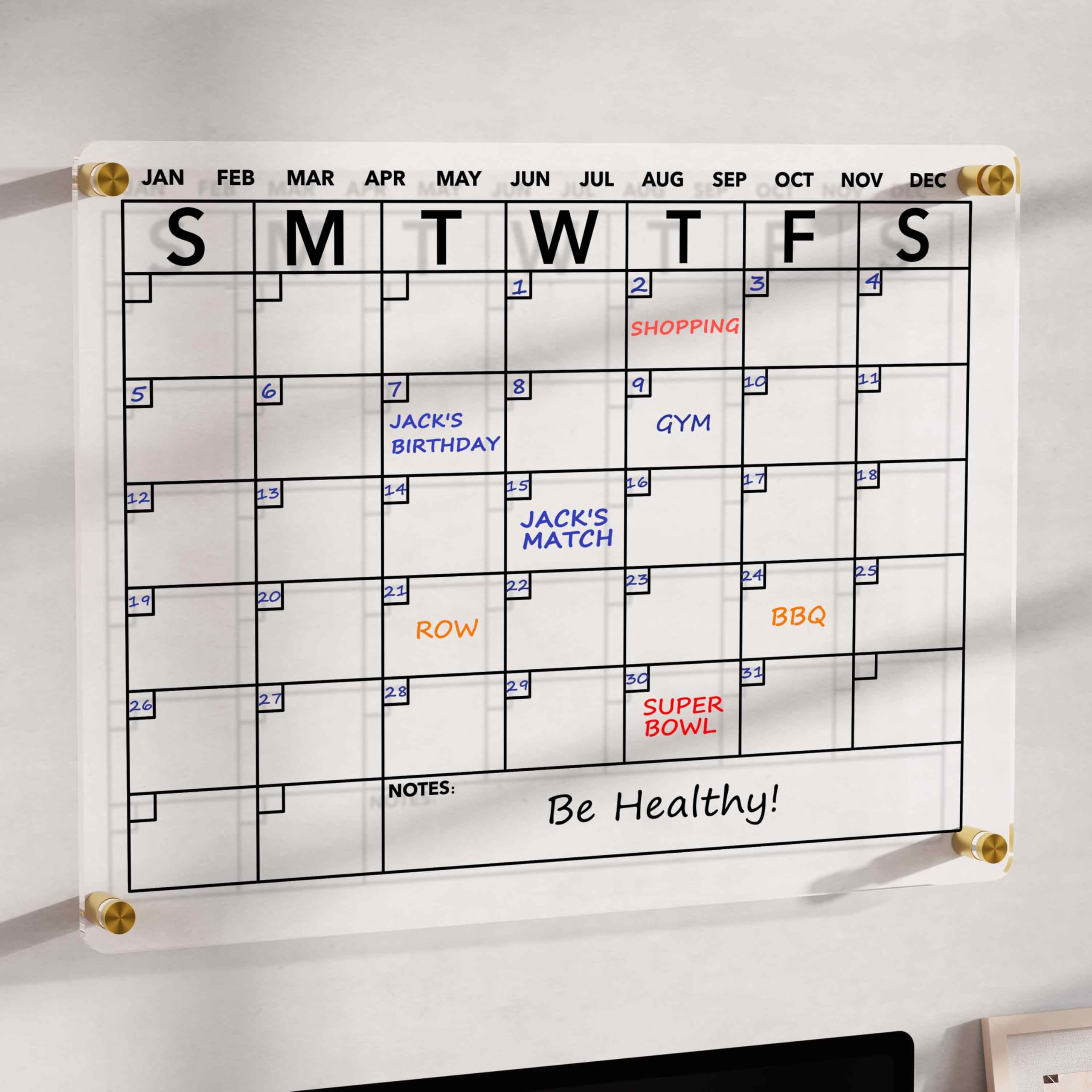 Wall Calendar Organizer System Cute Planner 2025 Bloom Daily Planners