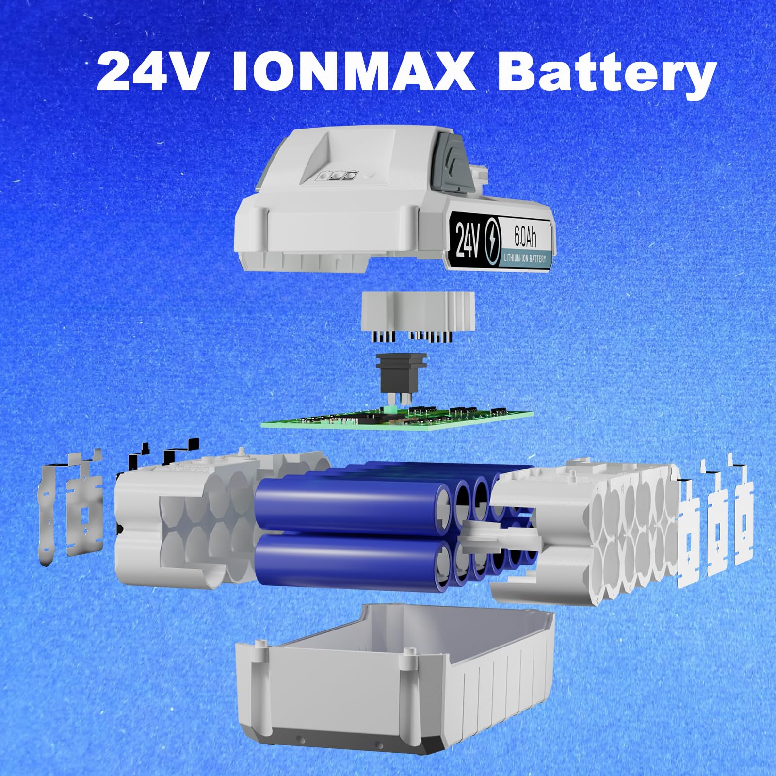Cordless Tool Battery Pack 2-Pack 6.0Ah Replacement Battery For Snow ...