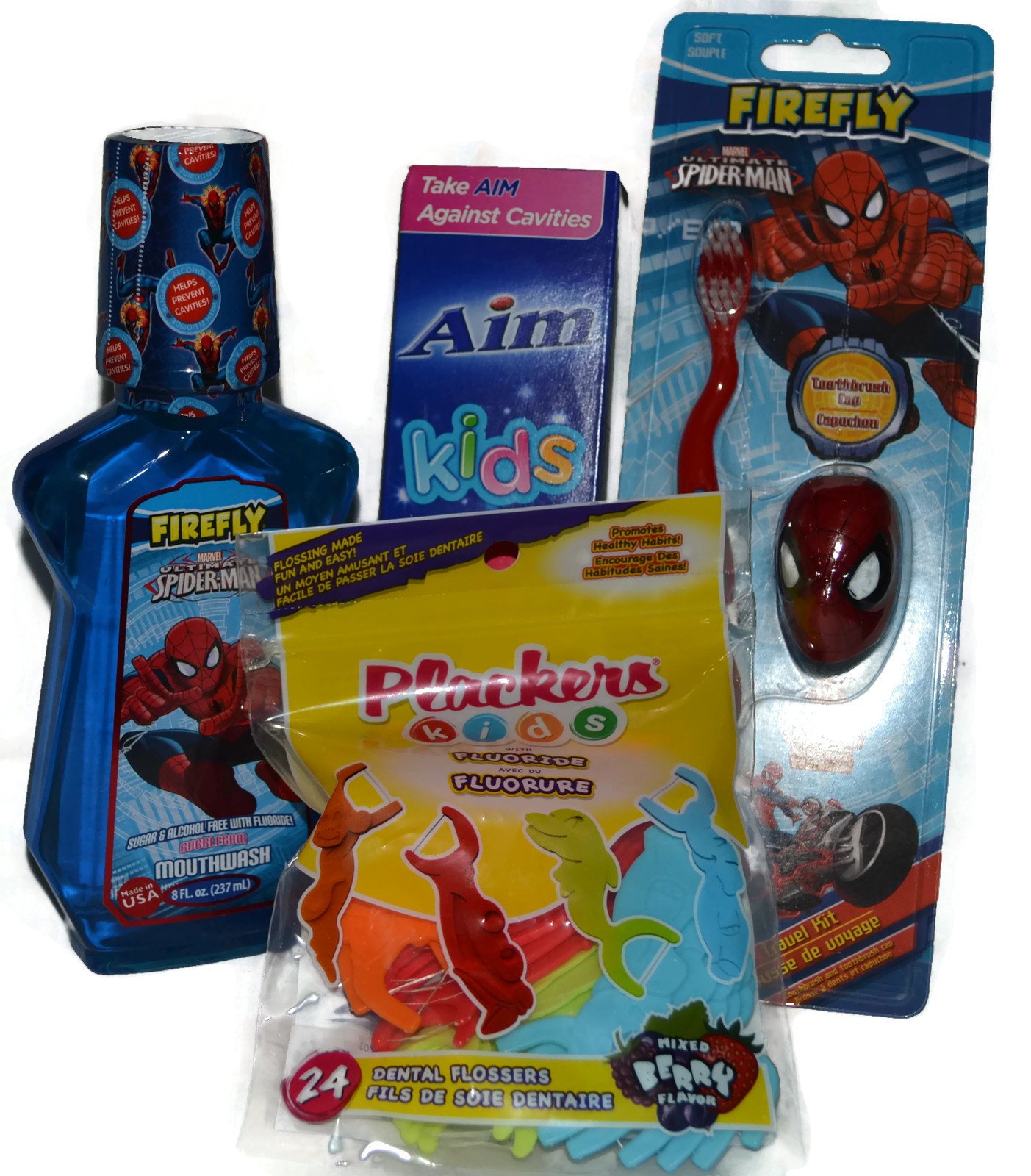Buy Children's Dental Care Bundle of 4 Items Include Spider Man ...