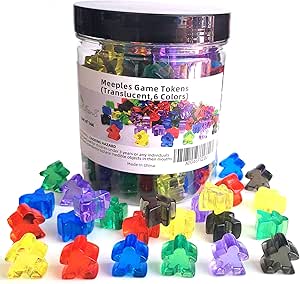 144 Pieces Meeples Game Tokens,Board Game Accessories,Multicolor Board ...