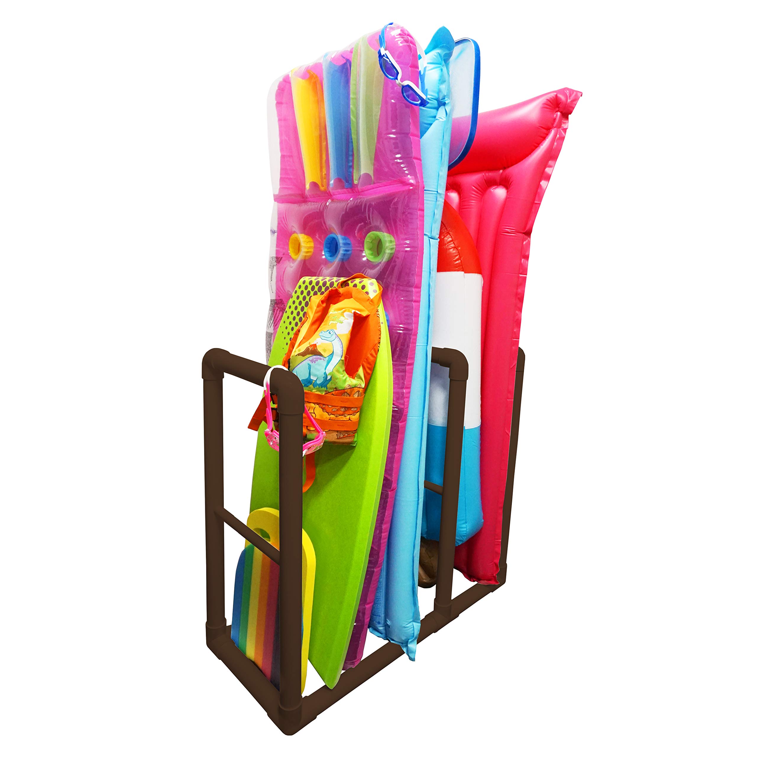 Essentially Yours 3 Bar Pool Float, Raft and Accessories Storage Rack ...