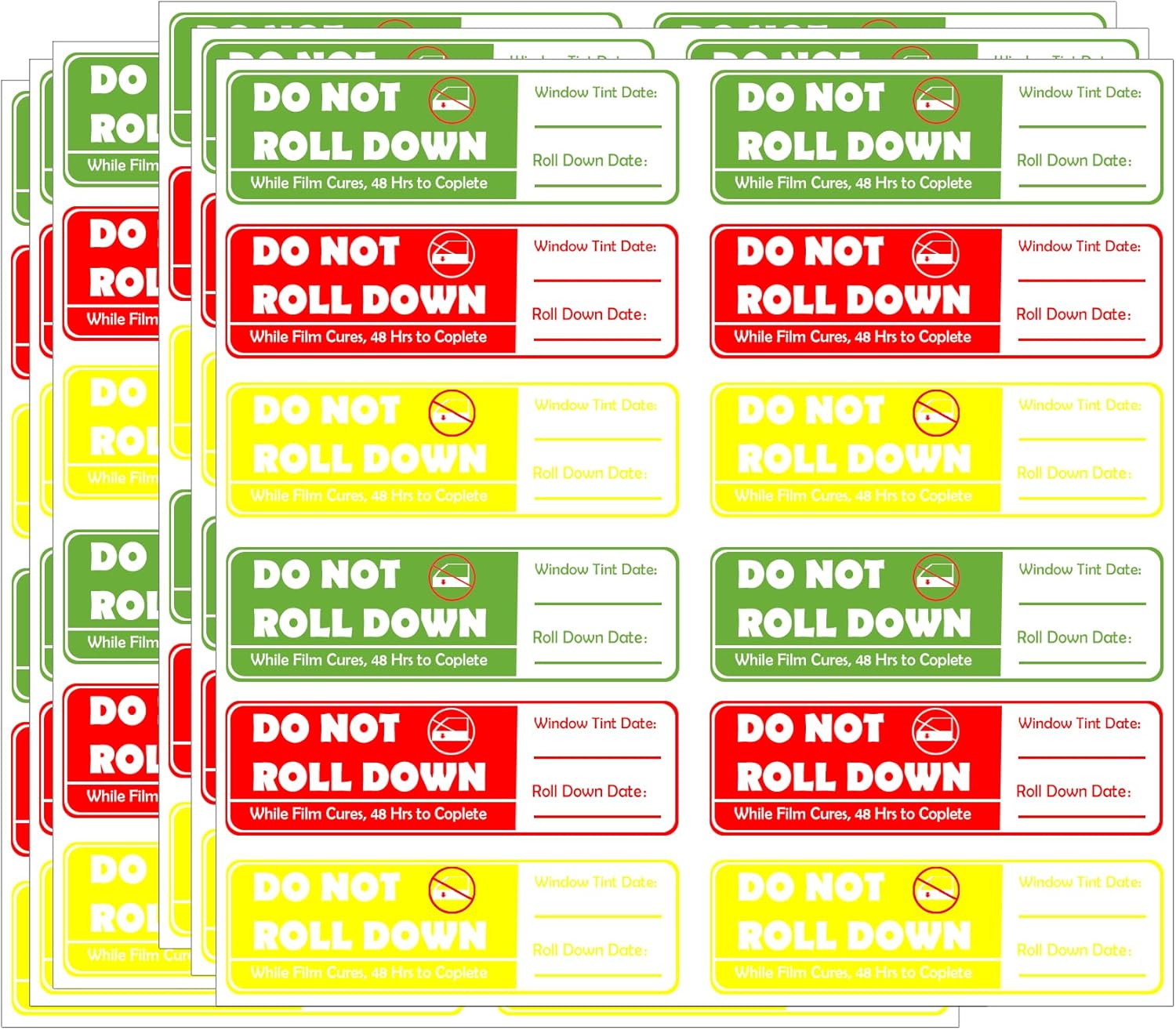 Amazon.com: DO NOT ROLL Down Automotive Stickers Warning Label for Car ...