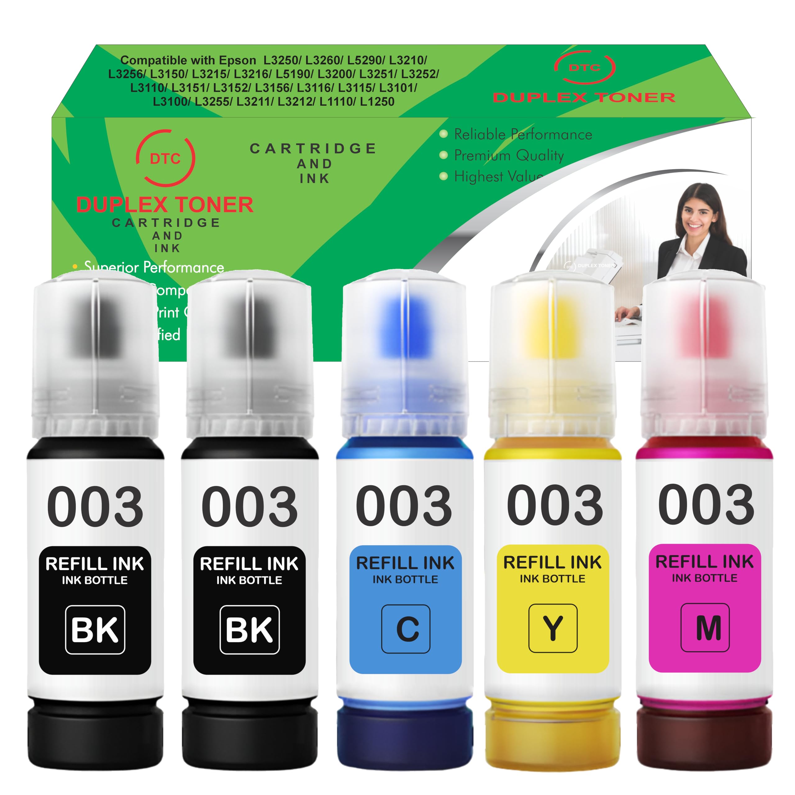 Duplex DTC - 003 Ink Compatible for Epson L3250 L3260 L5290 L3210 L3256 ...
