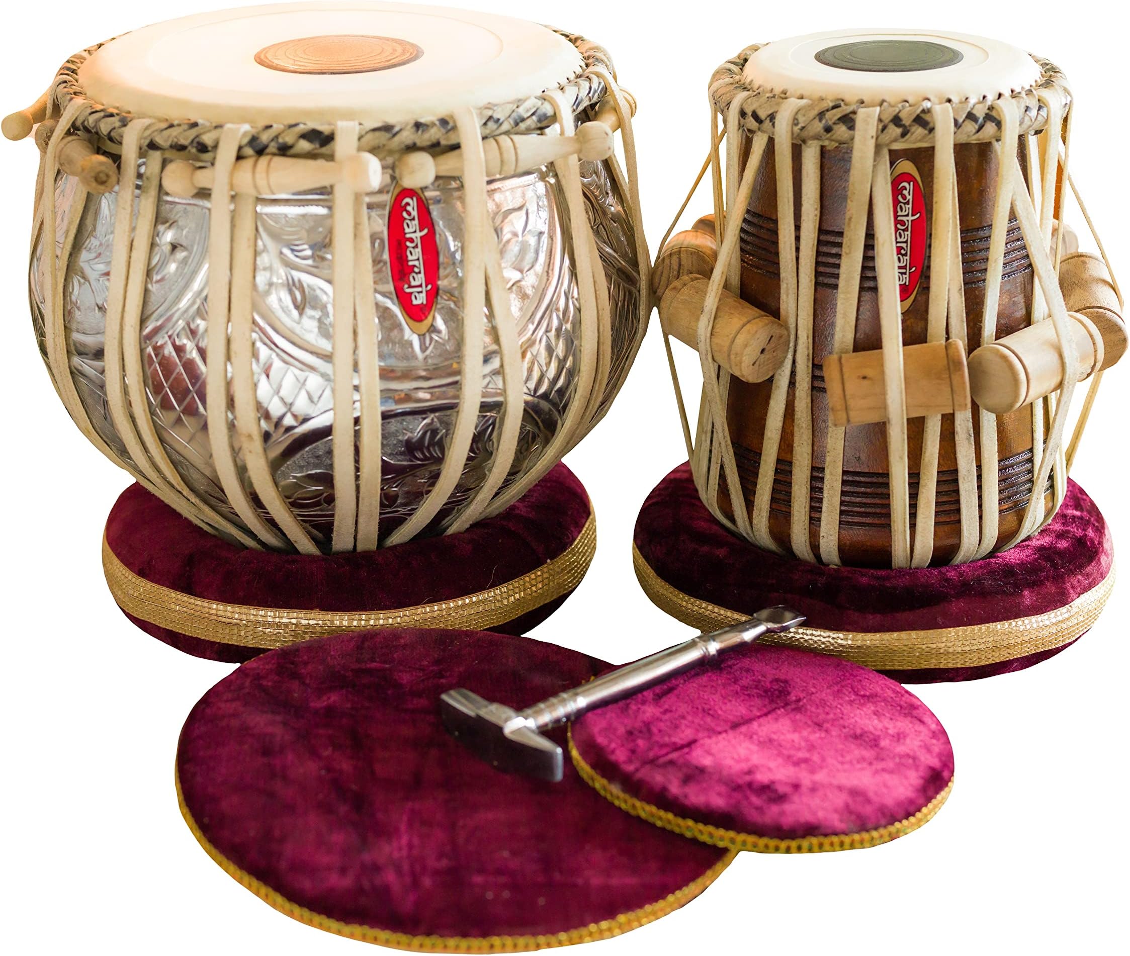 Amazon.com: MAHARAJA Tabla Drum Set - Buy 3KG Black Brass Bayan, Finest ...