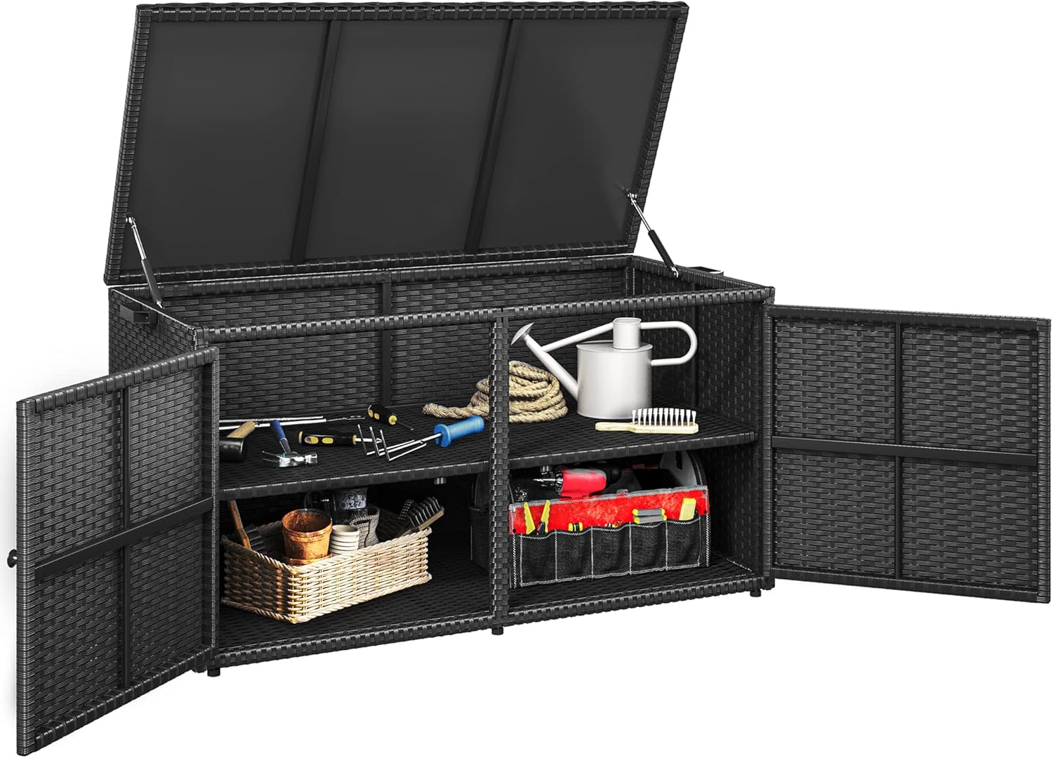 Amazon.com: YITAHOME 120 Gallon Outdoor Wicker Storage Box, Large ...