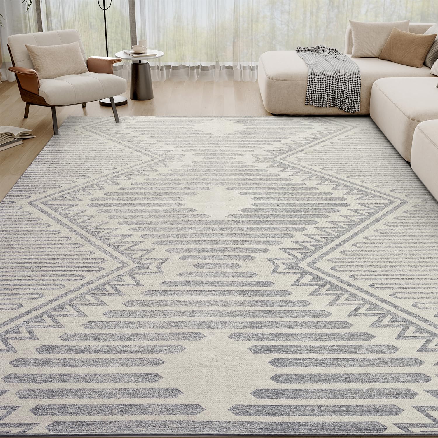 Amazon.com: Rugs for Living Room Rug 8x10 High Low Textured Area Rug ...