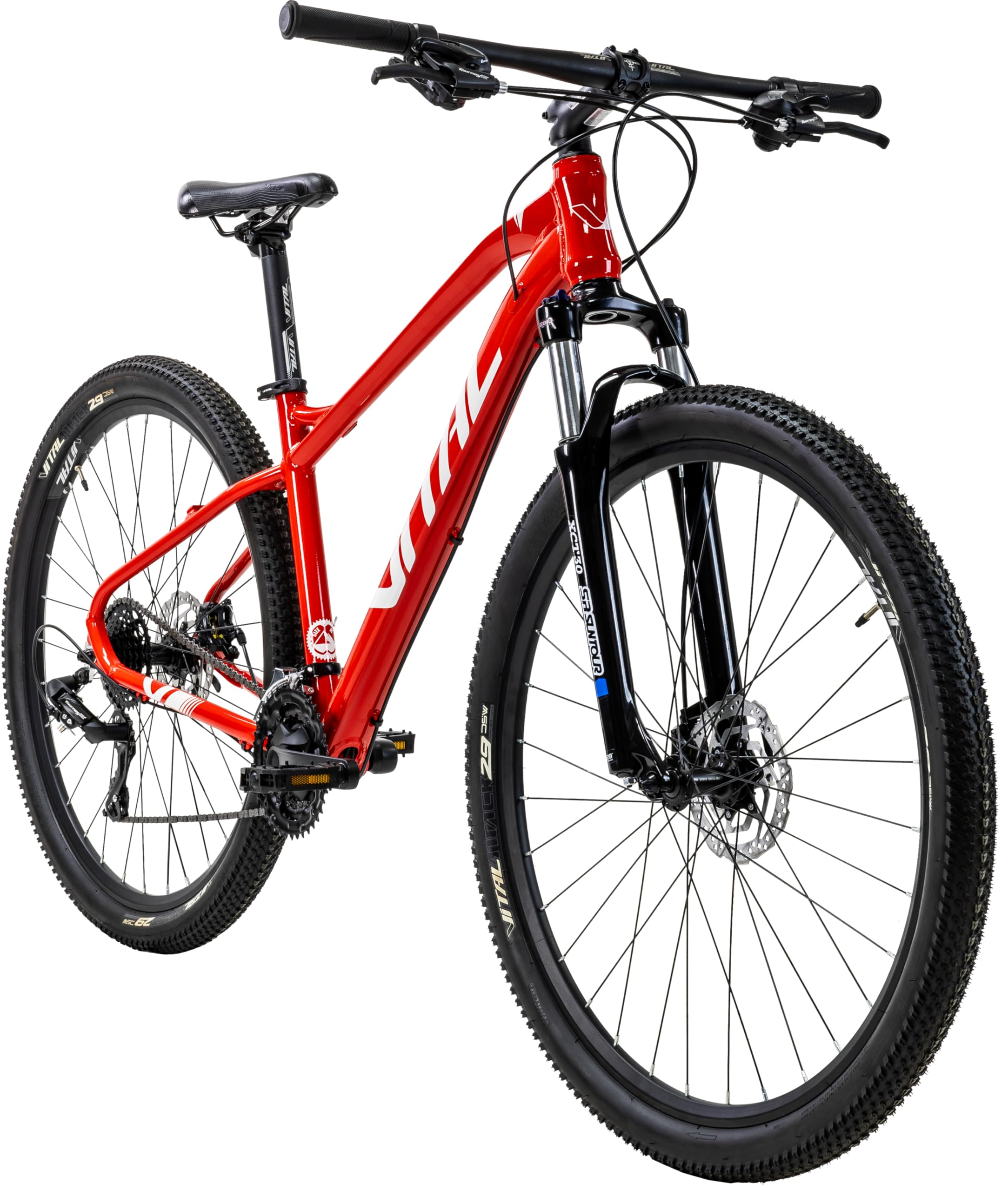 Vital Bicicleta MTB X1 R29 Cuadro Mediano 21 Velocidades Rojo : Amazon ...