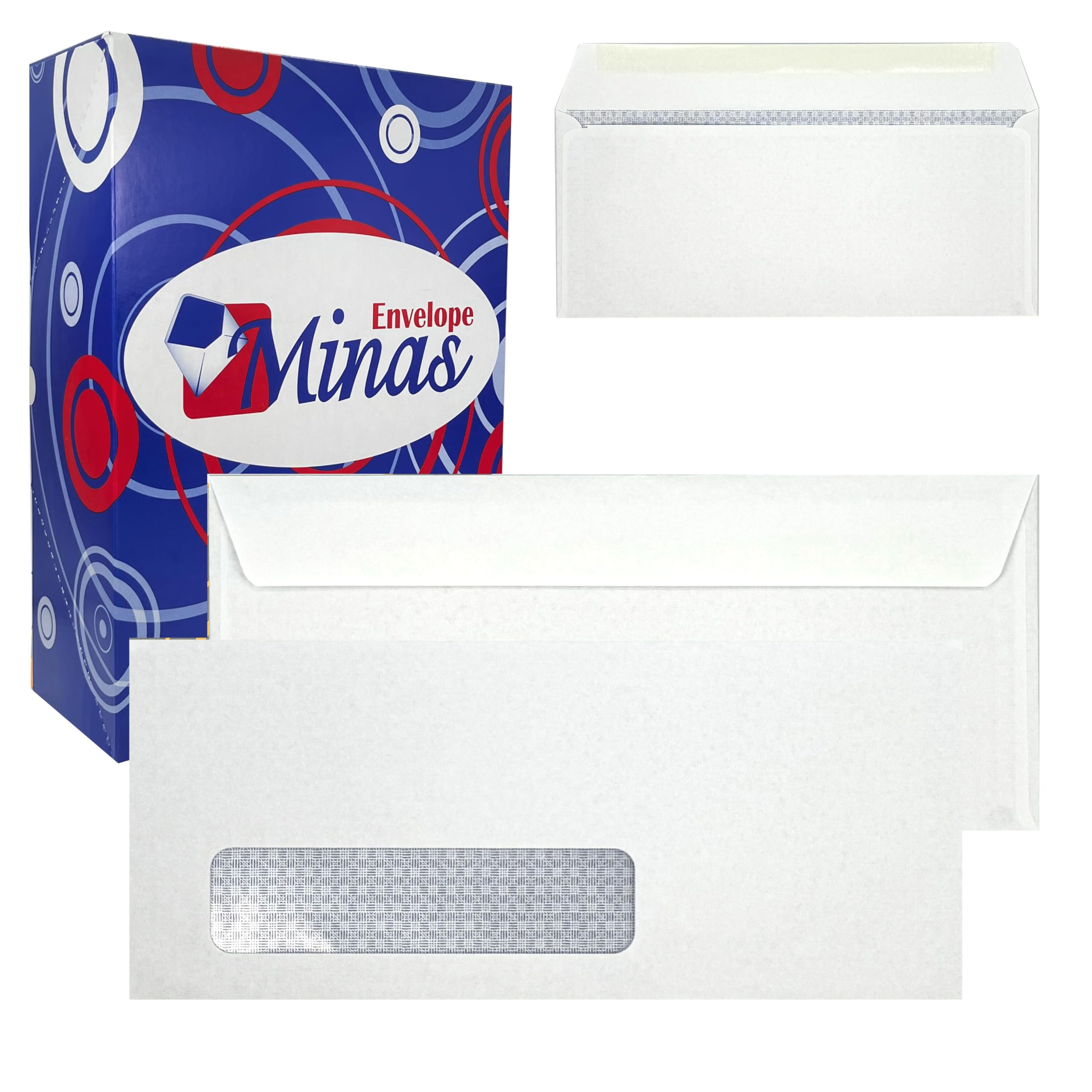 Amazon.com : 500 Minas Envelope No. 9 Business Envelope, Left Window, 3 ...