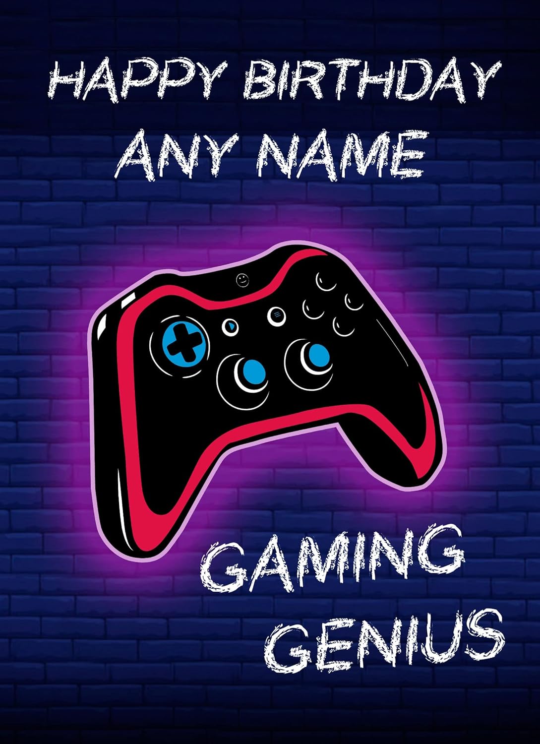 Personalised Birthday Greeting Card (Gamer Gaming Genius) : Amazon.co ...