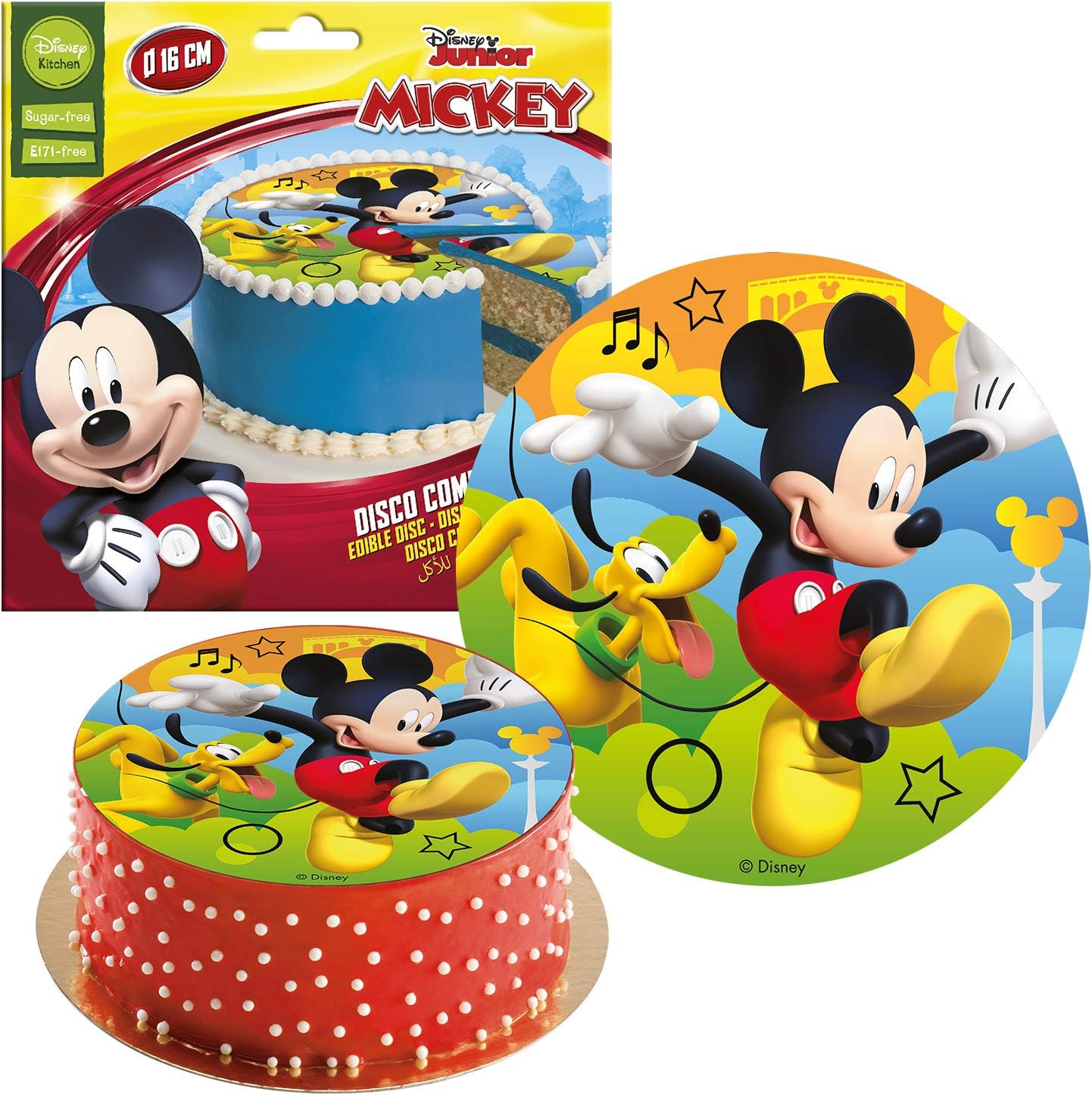 Dekora 231364 Disney Mickey Mouse Wafer Paper Cake Toppers, 16 cm ...