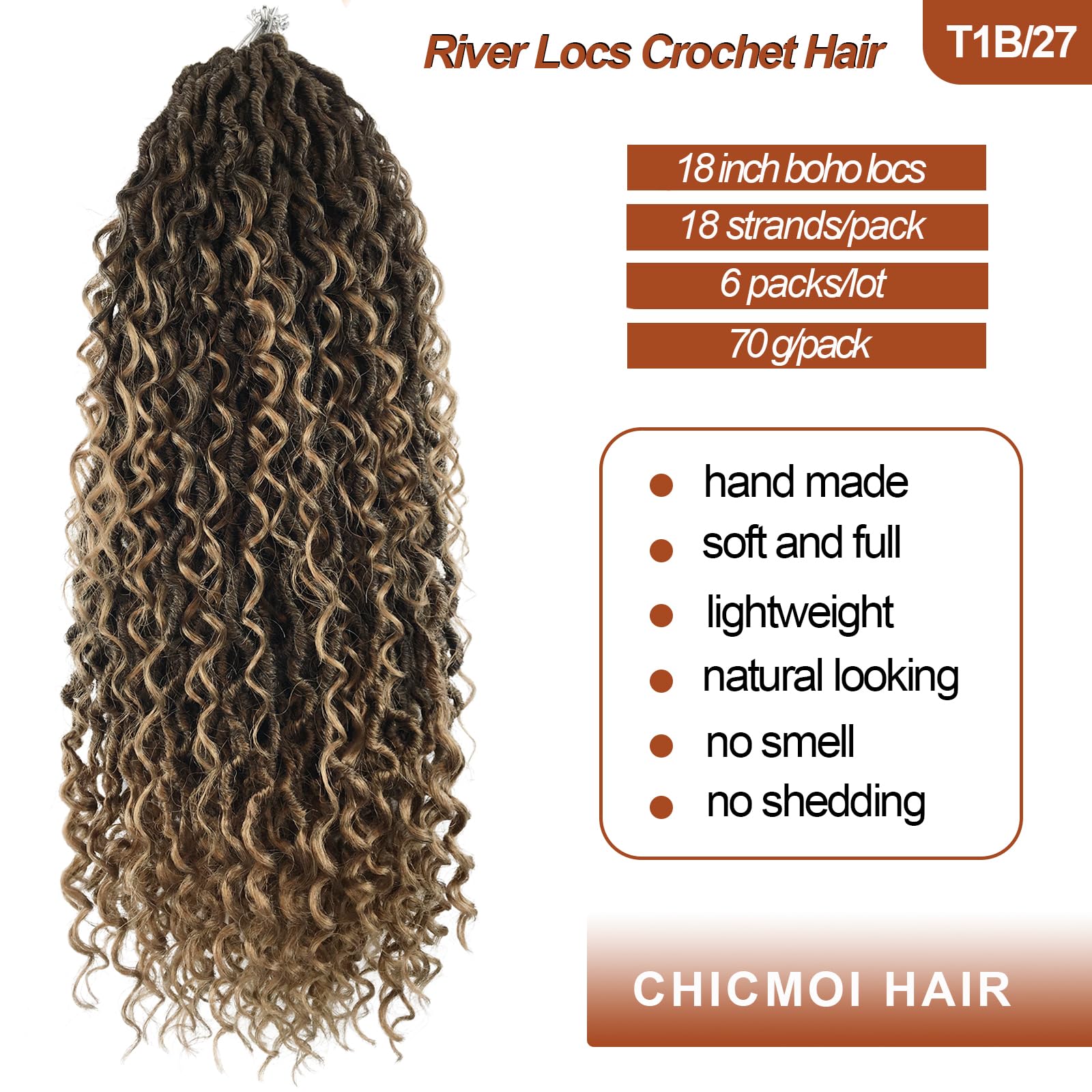 Snapklik.com : Chicmoi Goddess Locs Crochet Hair 18 Inch T27 Boho ...