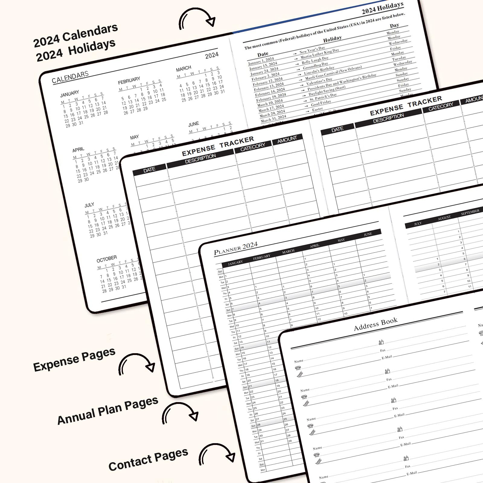 Snapklik.com : Daily Planner 2024-2025, Calendar 2024 Planner