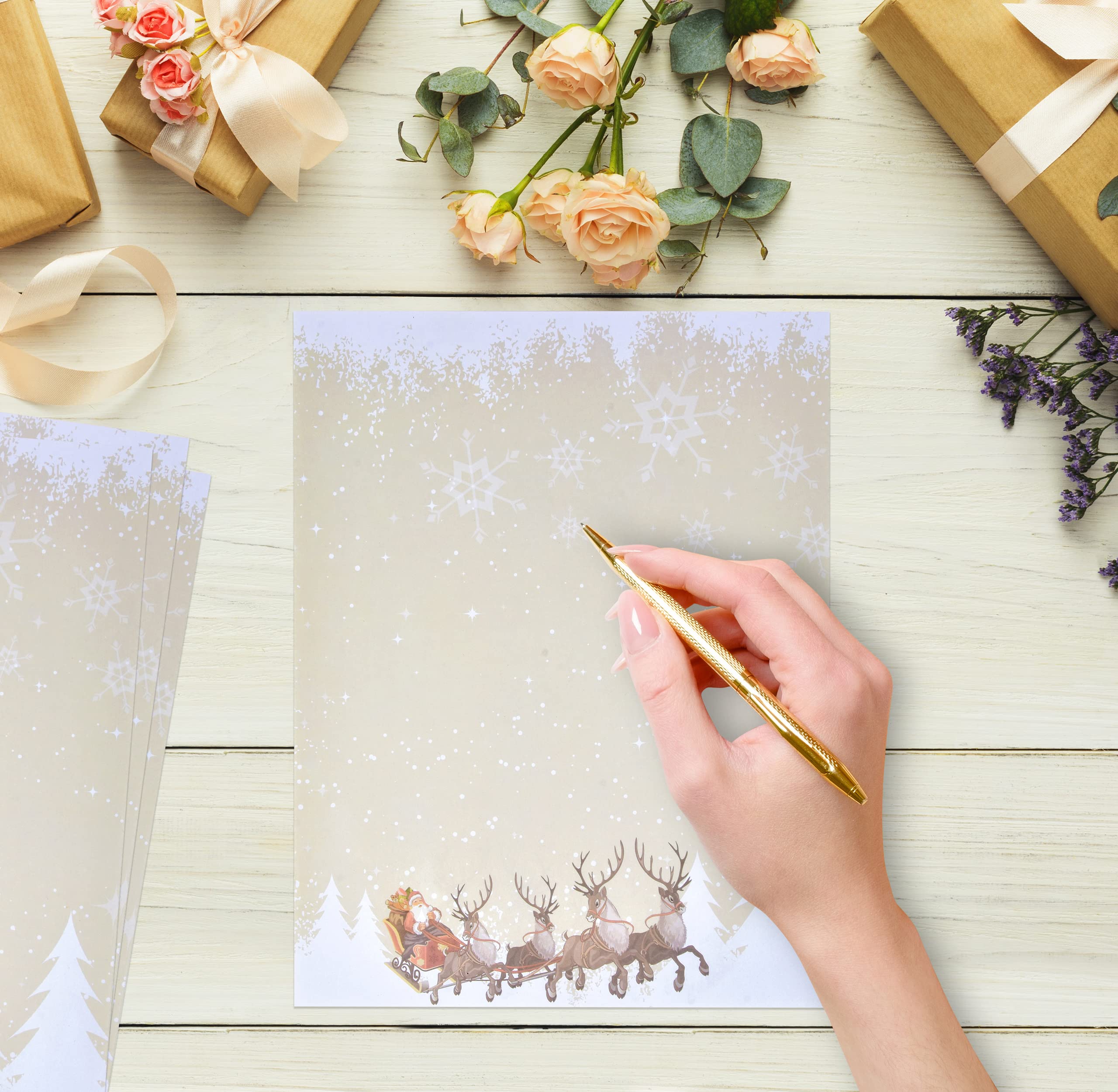 Christmas Letterhead Paper 8.5 X 11 Gift Boutique Christmas Letterhead ...