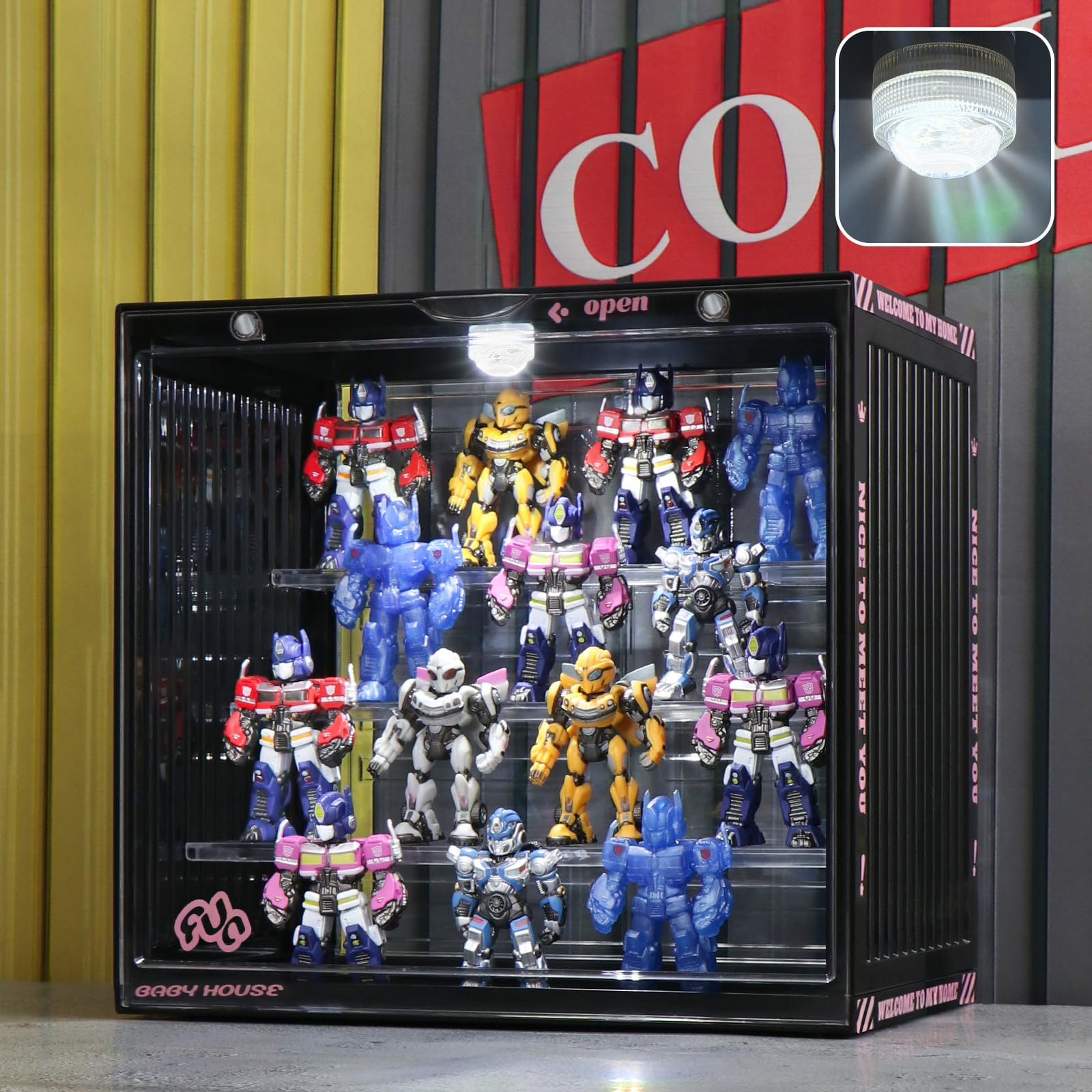 Amazon.com: Naconmlet Acrylic Display Case for Action Figures-Lighted ...