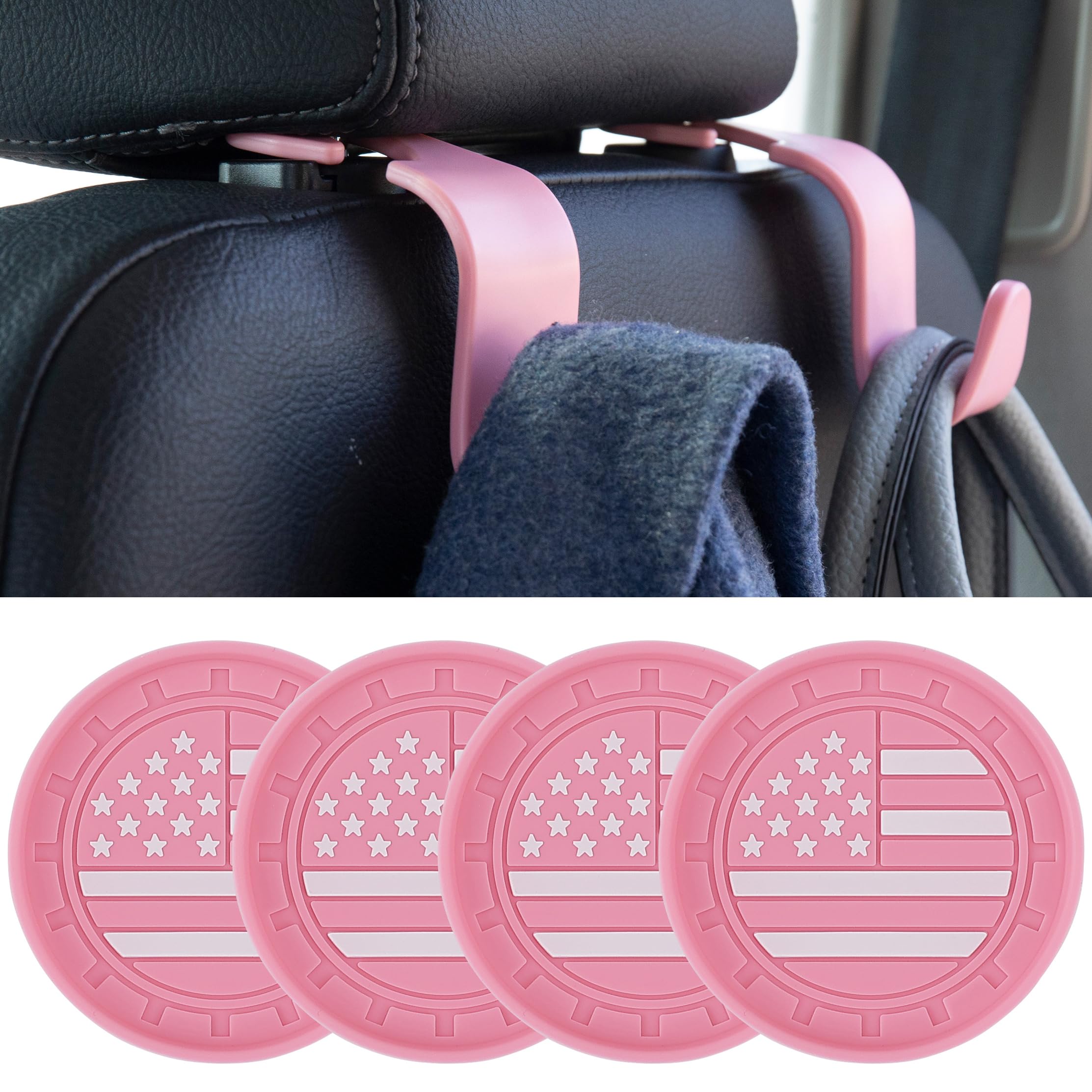 Amazon.com: Amooca Car Seat Headrest Hook Storage Organizer Hanger and ...