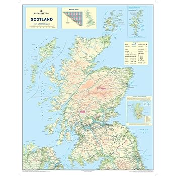 Scotland Postcode District Wall Map (D10) - 47" x 33.25" Laminated ...