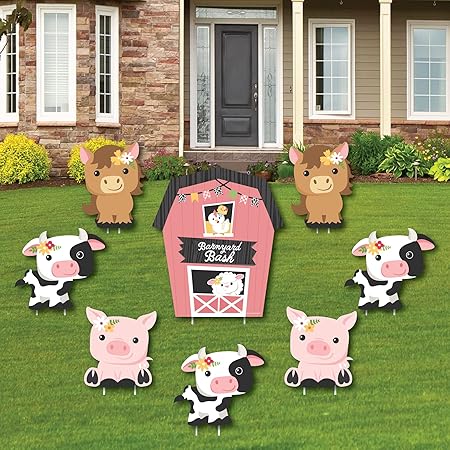 Amazon.com : Farm Animals - Barnyard Animal Lawn Decorations - Outdoor ...