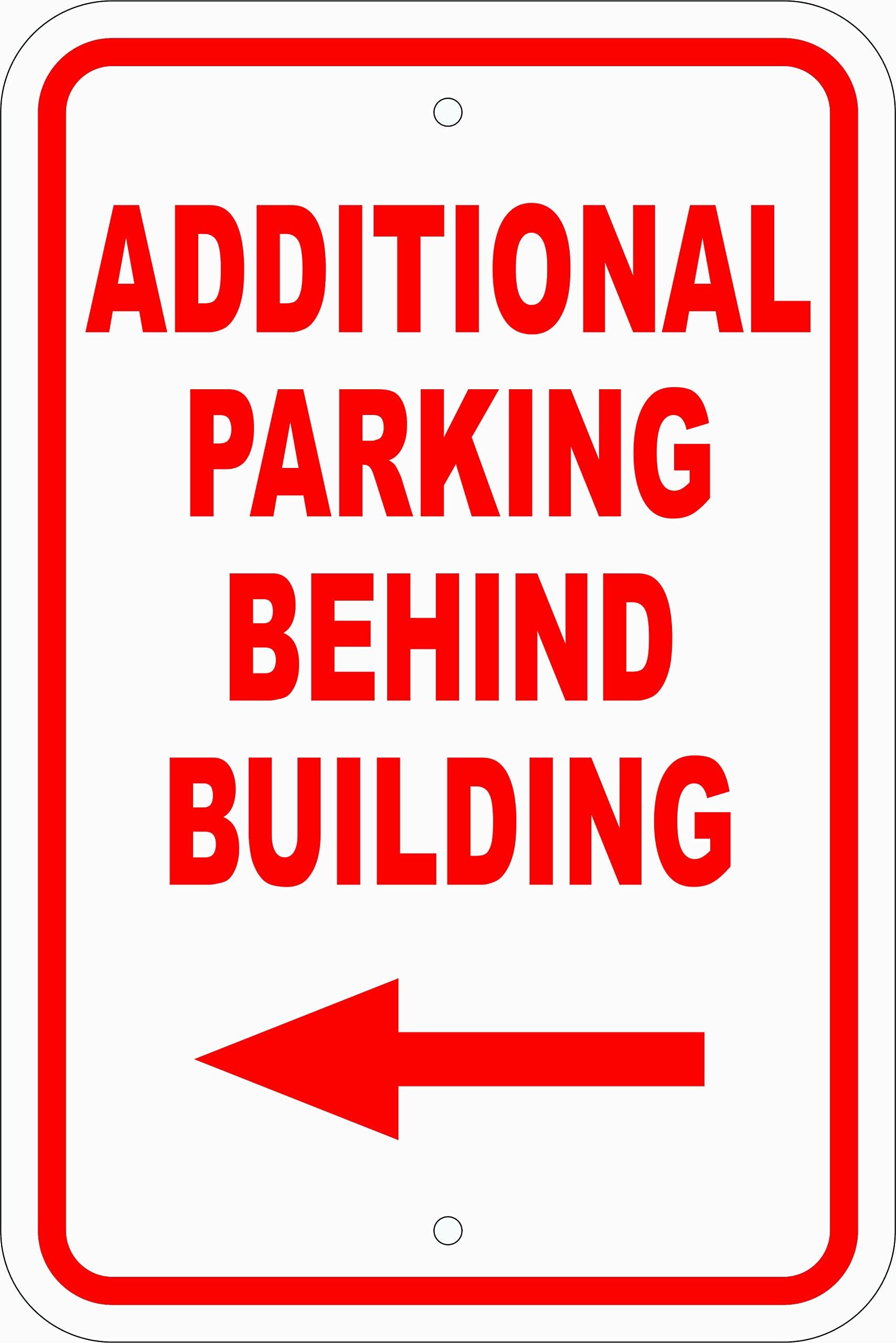 Amazon.com : Customer Parking in Rear Sign. 12x18 Metal. Customers Park ...