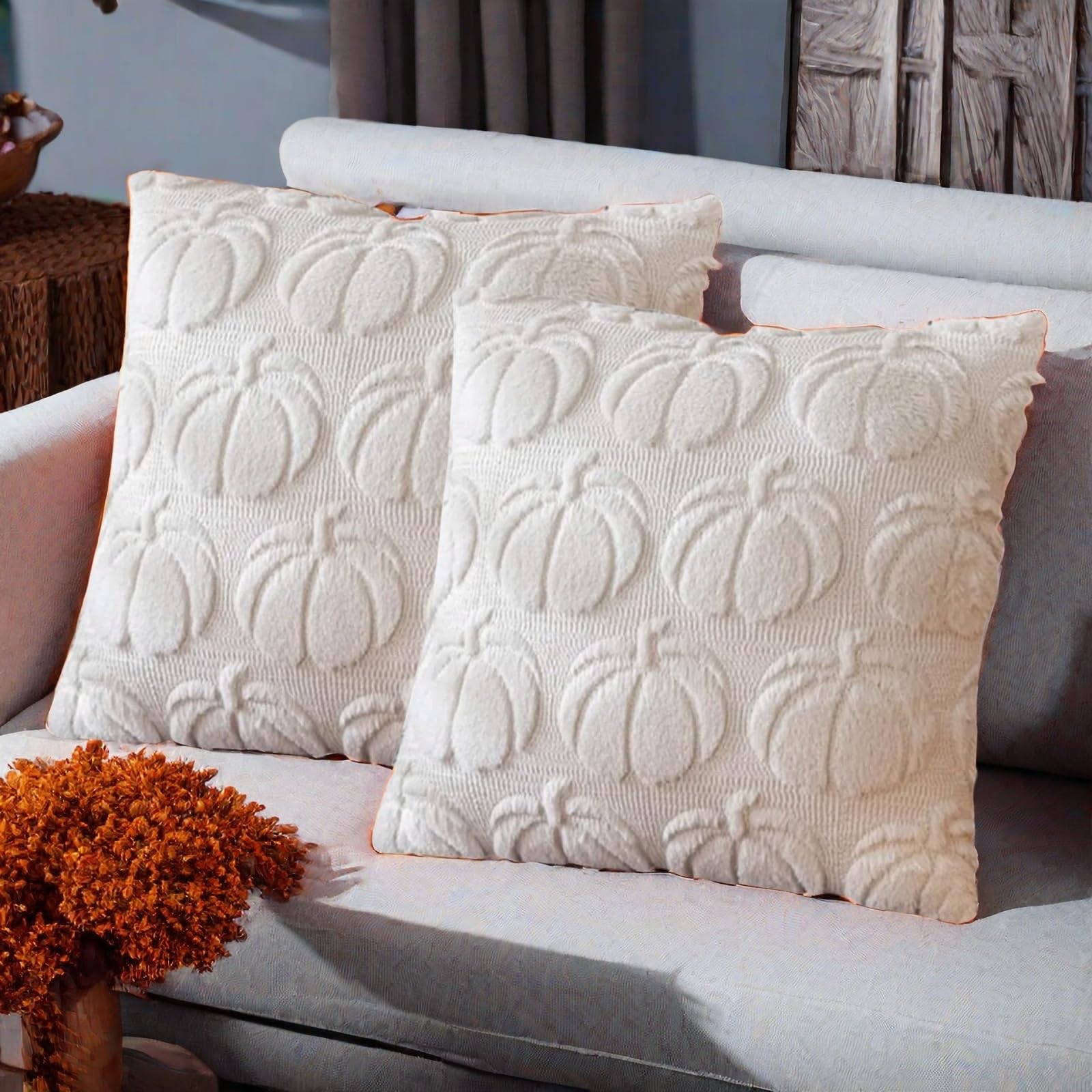 Autumn Cushion Covers Halloween Pumpkin Pillow Covers Fall Pillow Case ...