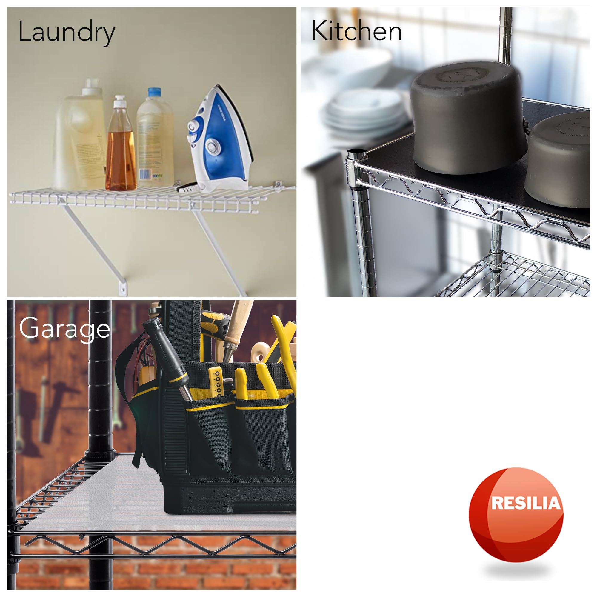 Snapklik.com : Shelf Liner Set For Wire Shelving Rack 5 Pack, 18 Inch ...