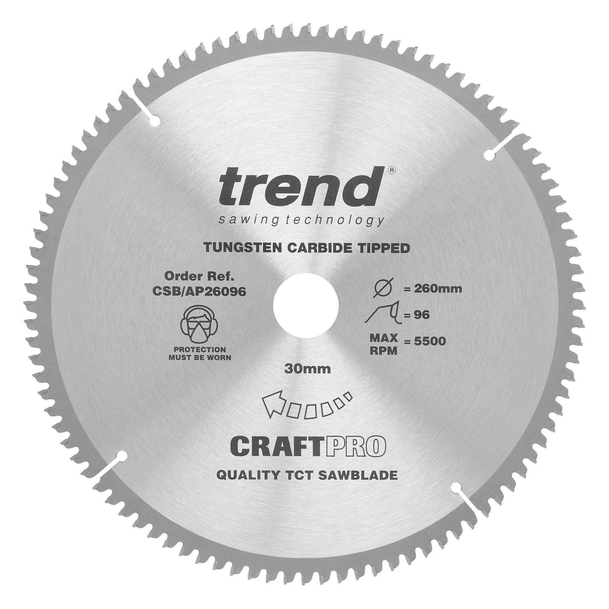 Trend Aluminium & Plastic Circular Saw Blade, 300mm Diameter, 30mm Bore ...